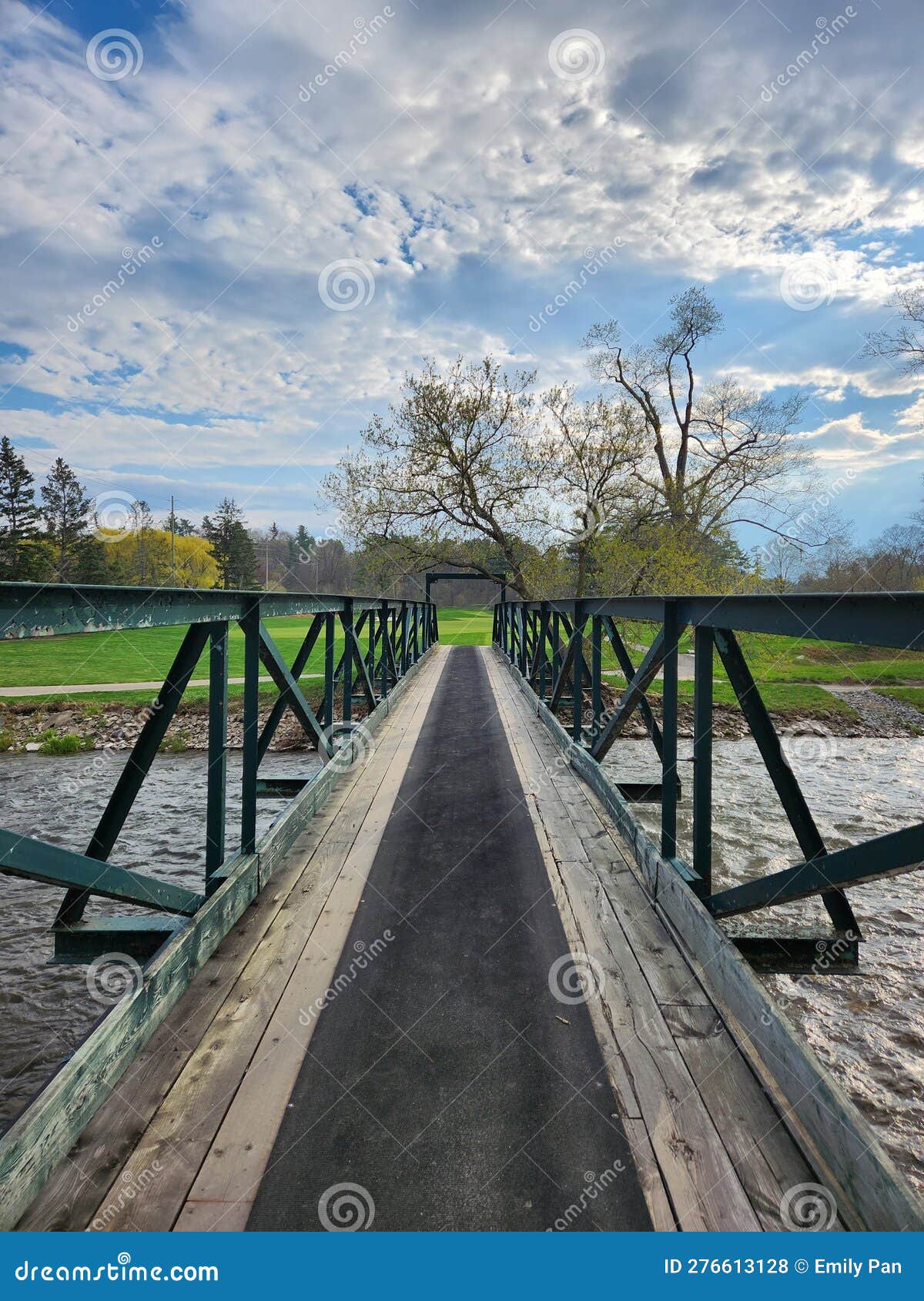 Foot Bridge Creek stock photo. Image of walkway, creek - 276613128