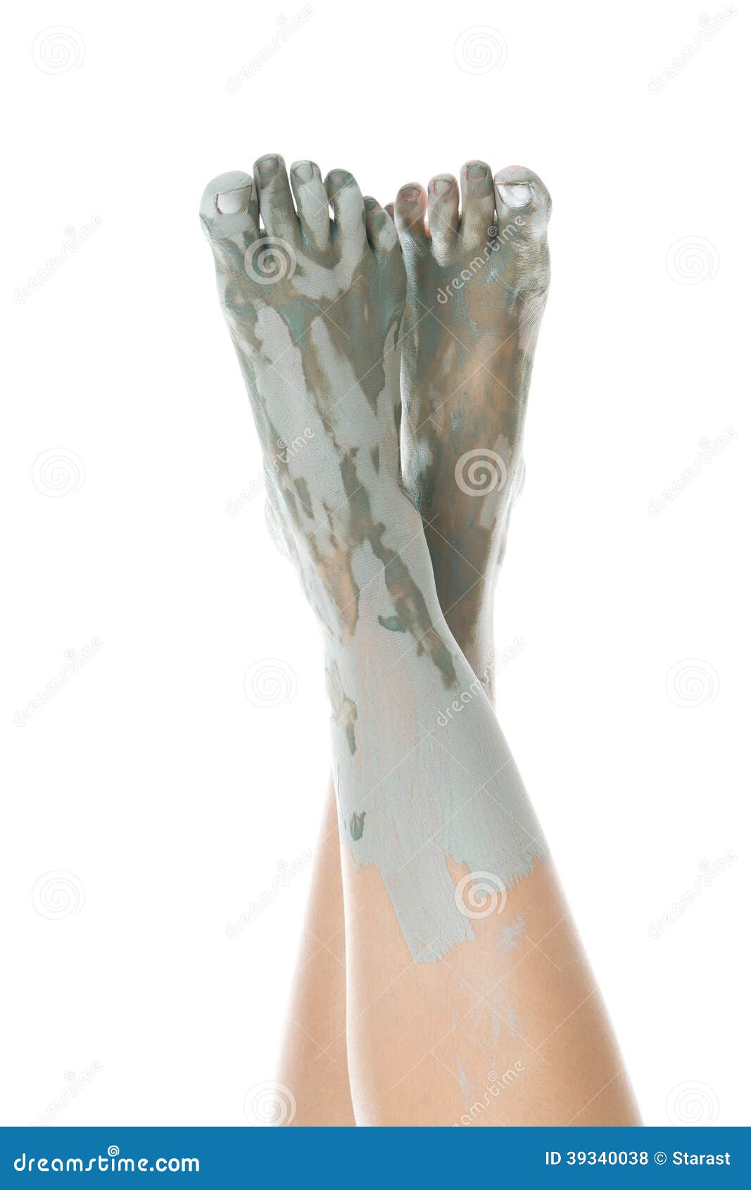 Foot Care. Mud treatment stock photo. Image of clay, natural - 39340038