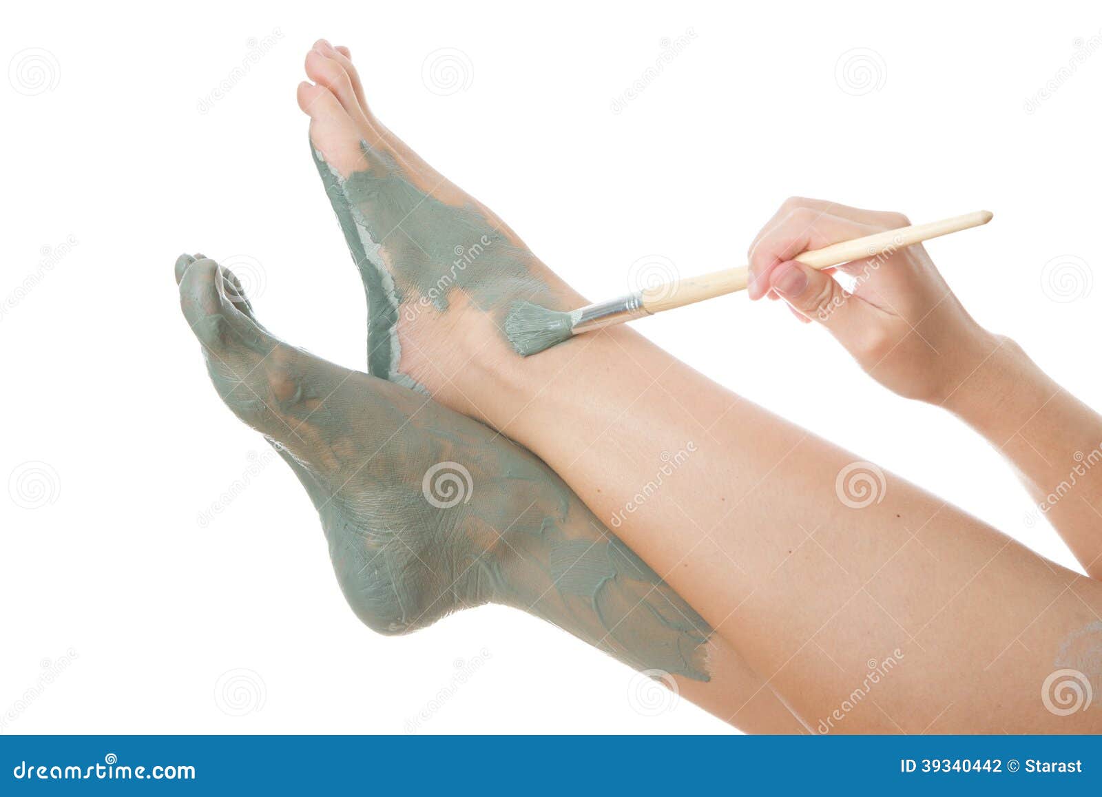 Foot Care. Mud treatment. stock photo. Image of healthy - 39340442