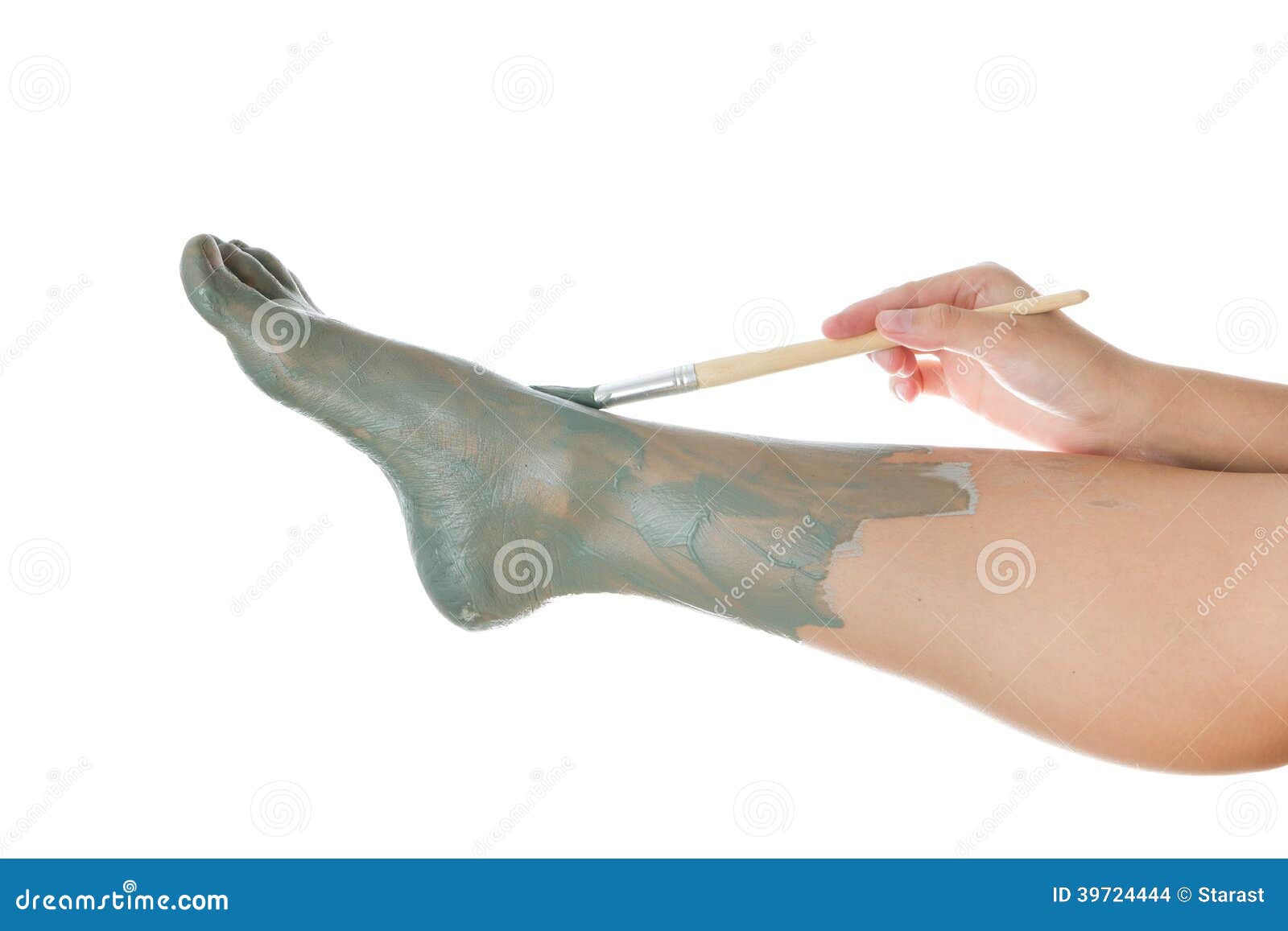 Foot Care. Mud treatment stock photo. Image of foot, isolated - 39724444