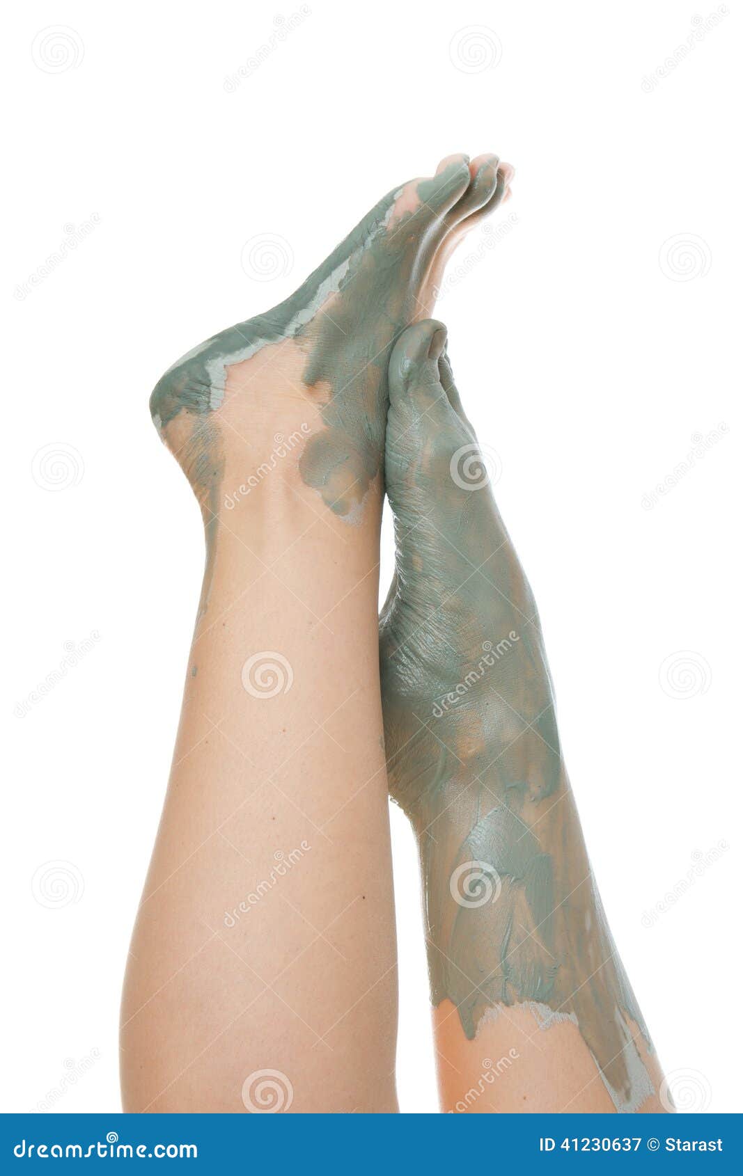 Foot Care. Mud treatment stock image. Image of heel, green - 41230637