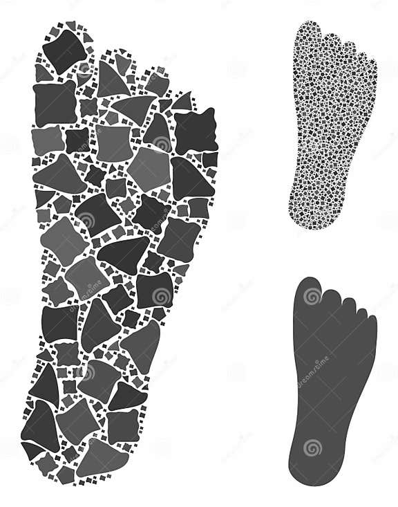 Foot Composition Icon of Rugged Items Stock Illustration - Illustration ...