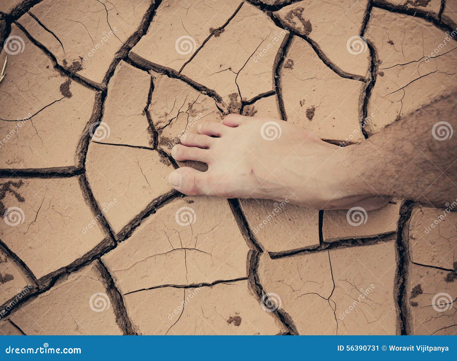 Foot Crack Ground Stock Photos - Royalty Free Stock Images