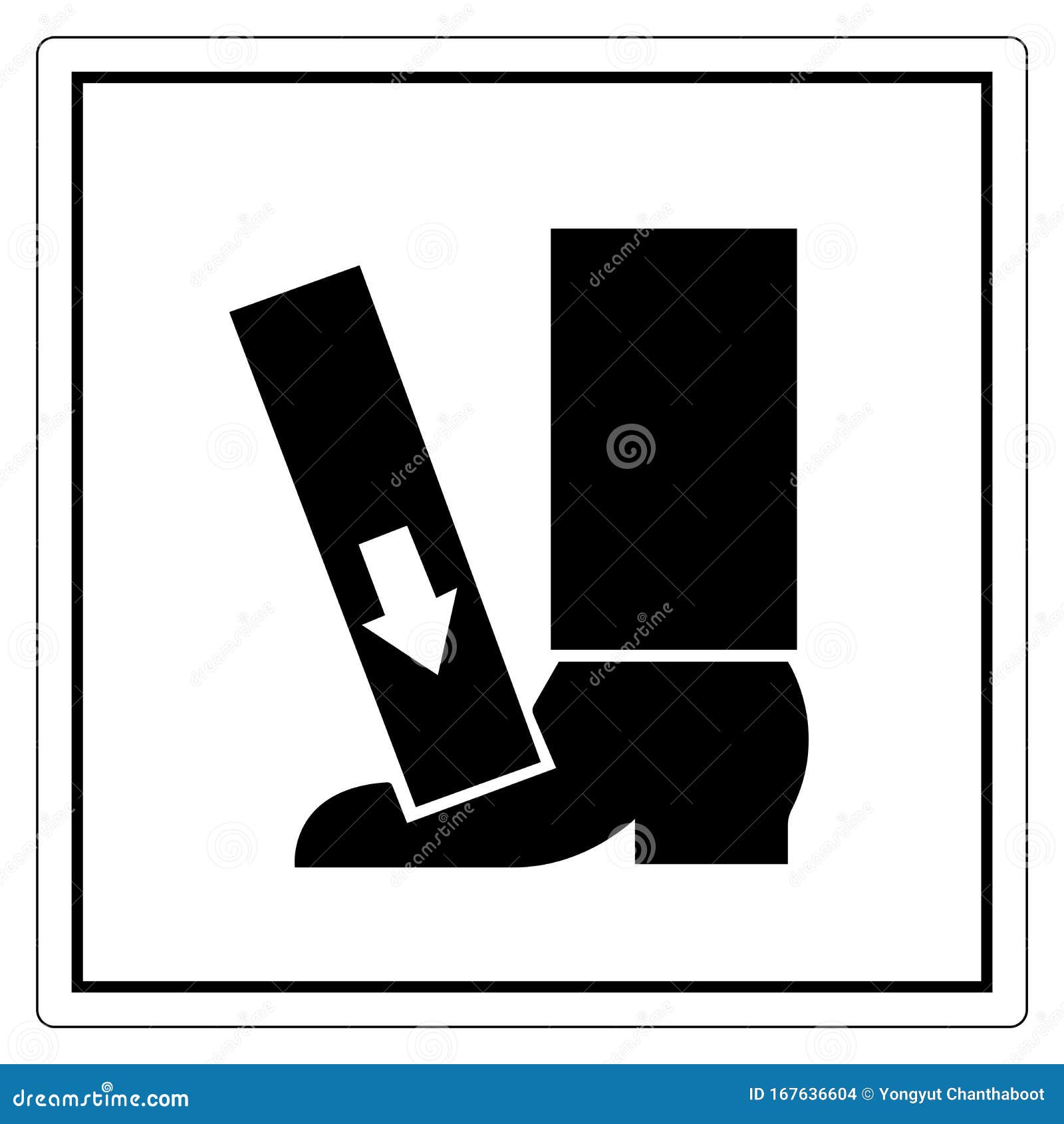 Foot Crush Force from Above Symbol Sign, Vector Illustration, Isolate ...