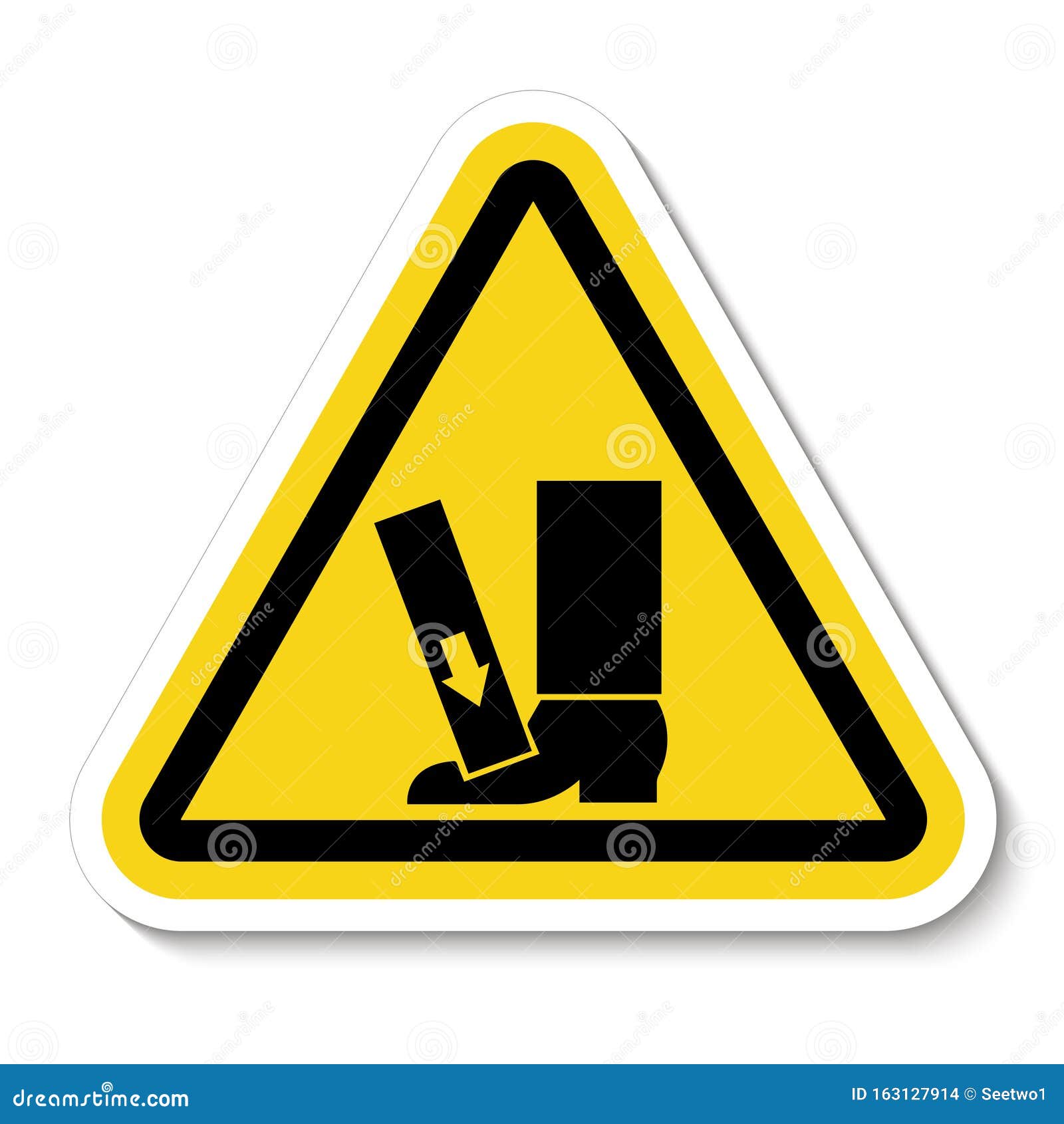 Foot Crush Force from Ove Symbol Sign, Vector Illustration, Isolate on ...