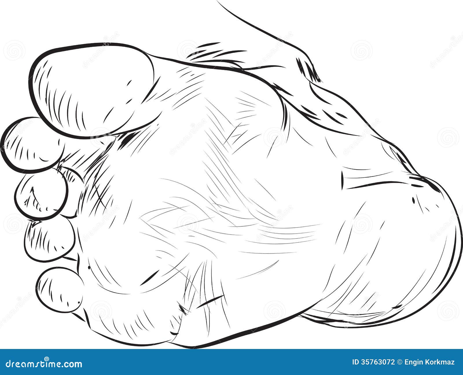 Foot Drawing stock vector. Illustration of drawing, grunge - 35763072