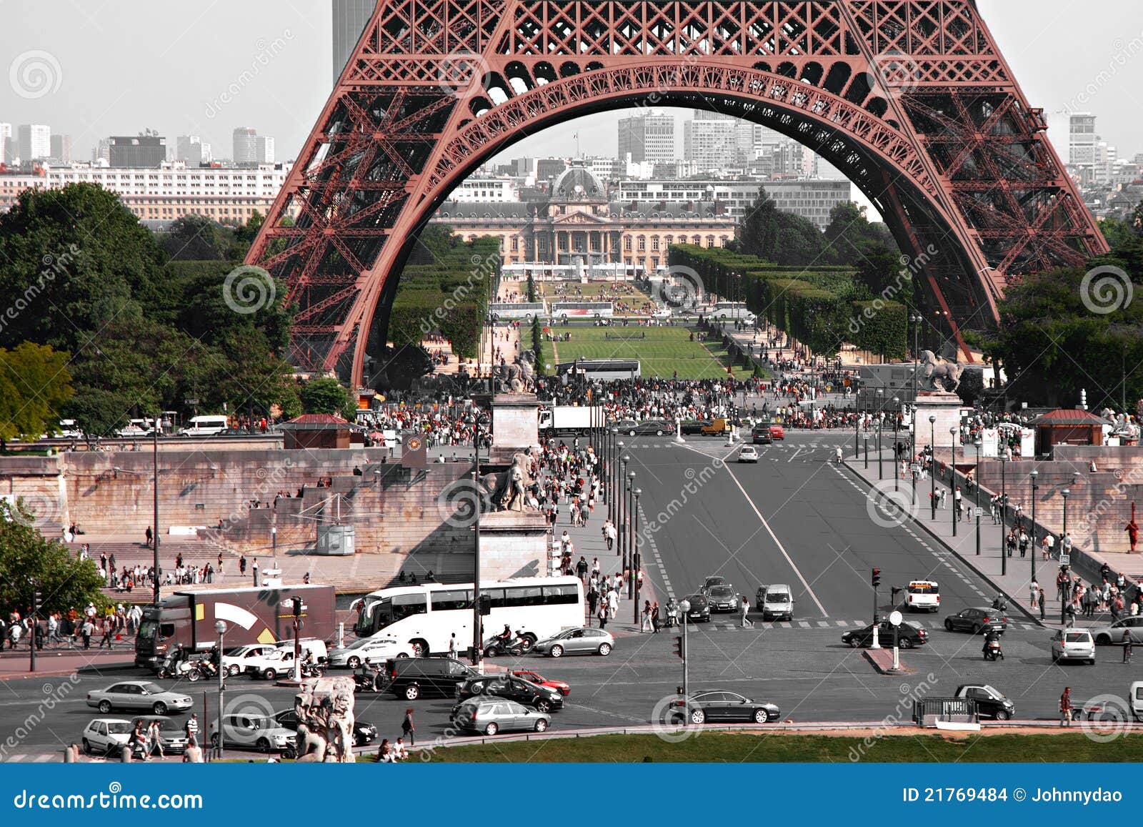 Foot of the Eiffel Tower stock photo. Image of france - 21769484