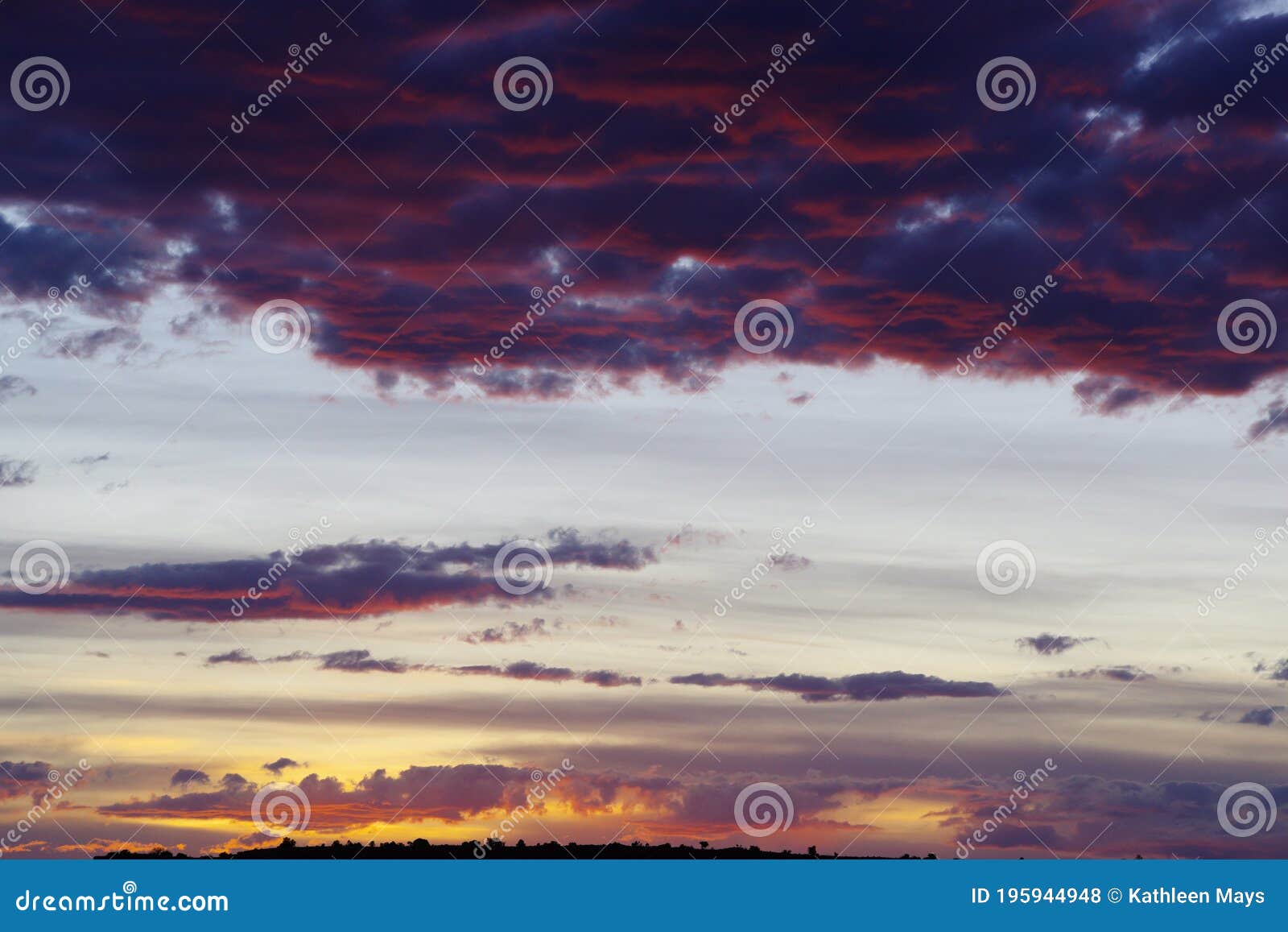 10,000 Foot Elevated Sunset Stock Photo - Image of clouds, cloud: 195944948