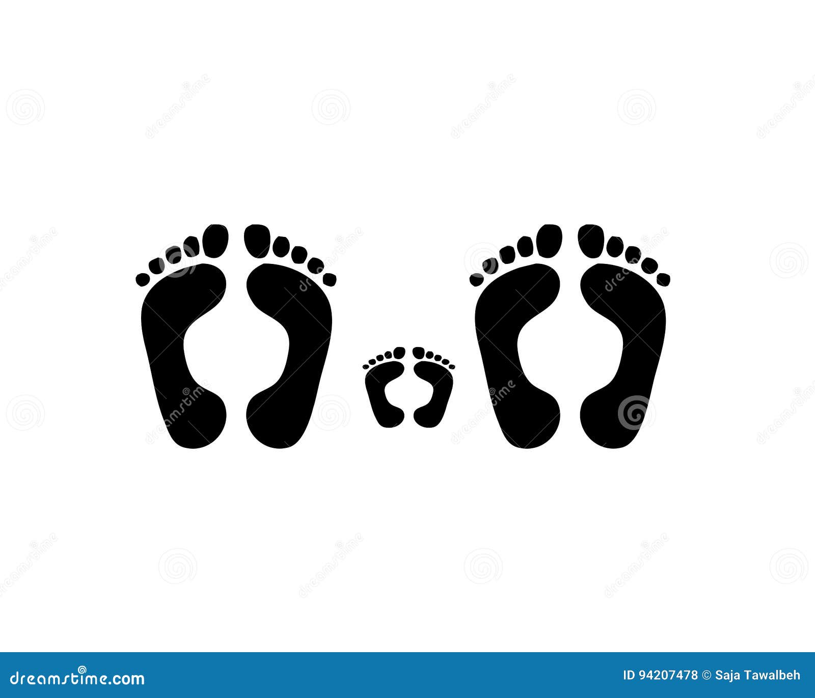 Foot family Print stock illustration. Illustration of foot - 94207478
