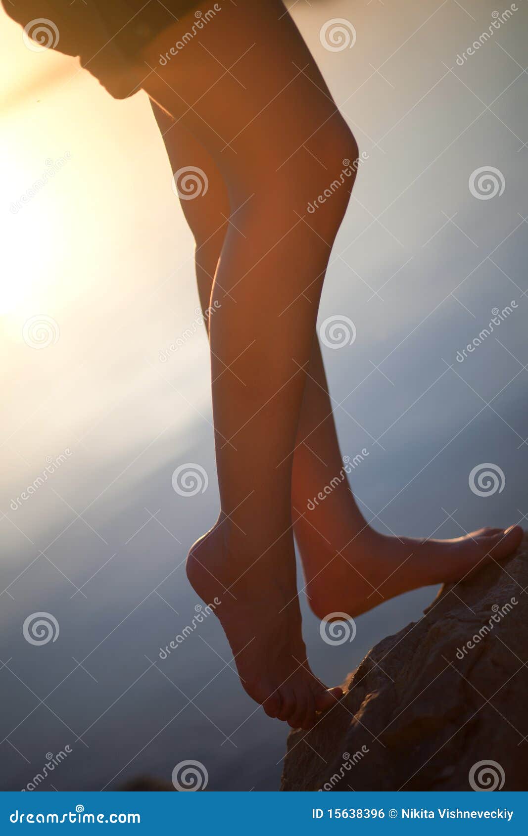 Foot girl standing stock photo. Image of beach, ocean - 15638396
