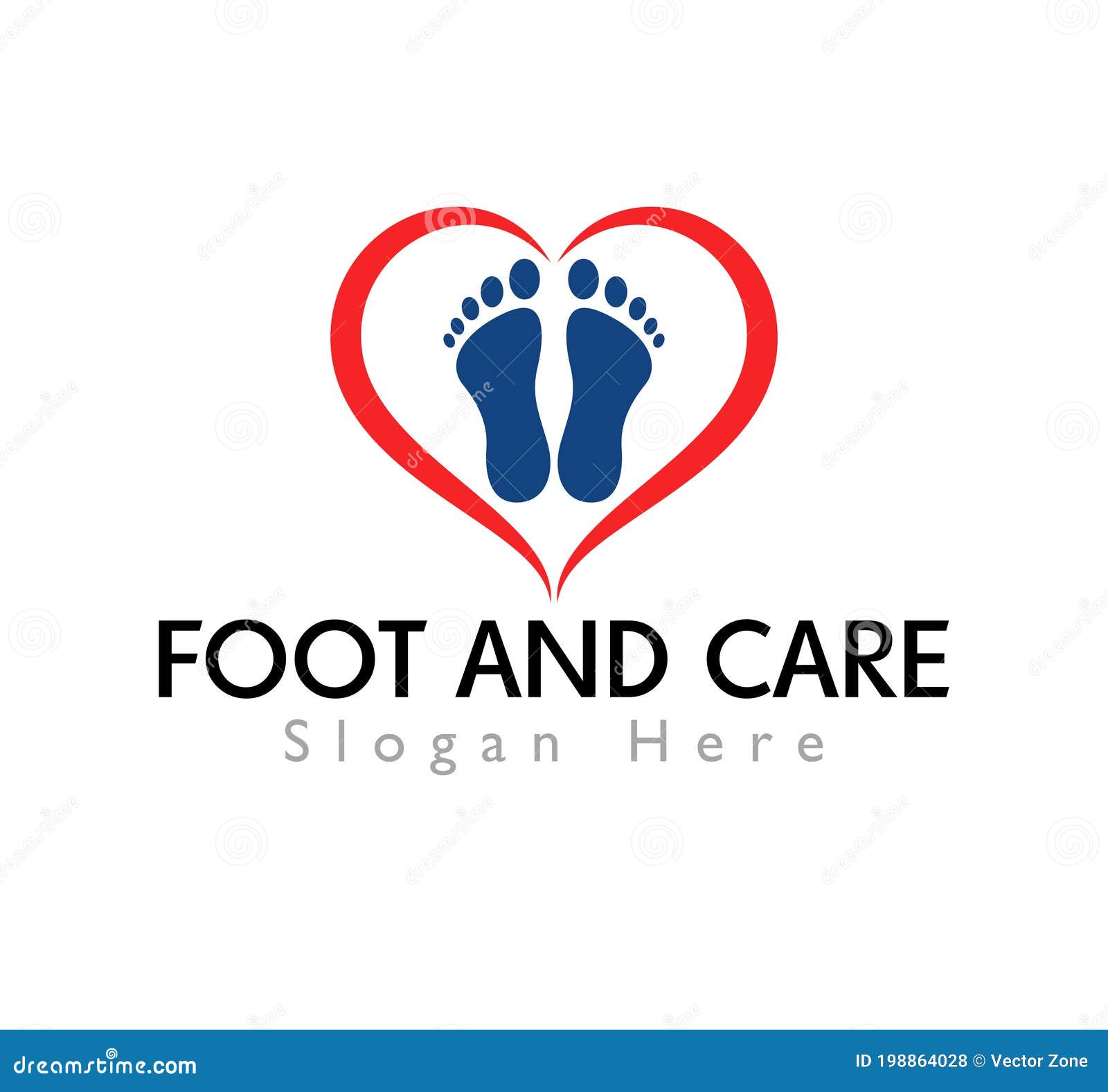 Foot with Heart Logo Vector. Stock Vector - Illustration of love ...