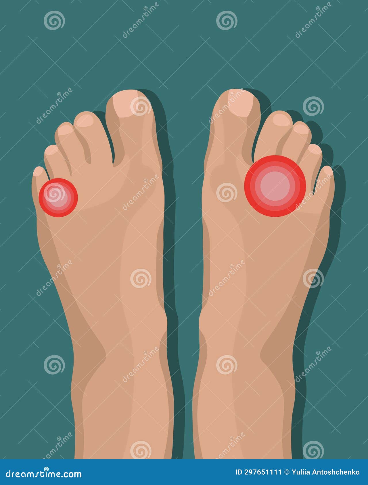 Foot hygiene and care. stock illustration. Illustration of bare - 297651111