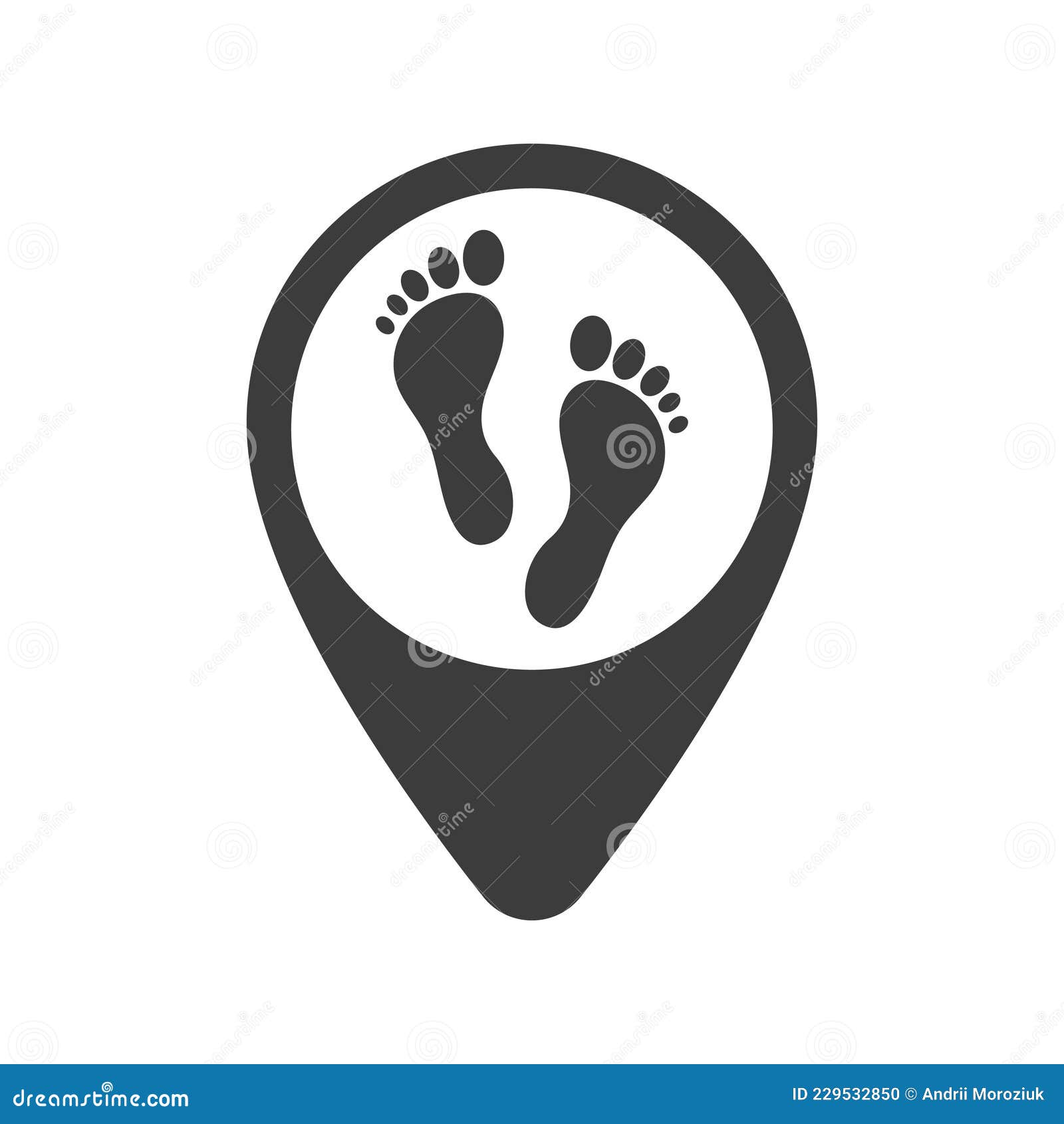 Foot Icon, Location Vector. Website Design and Development, Application ...