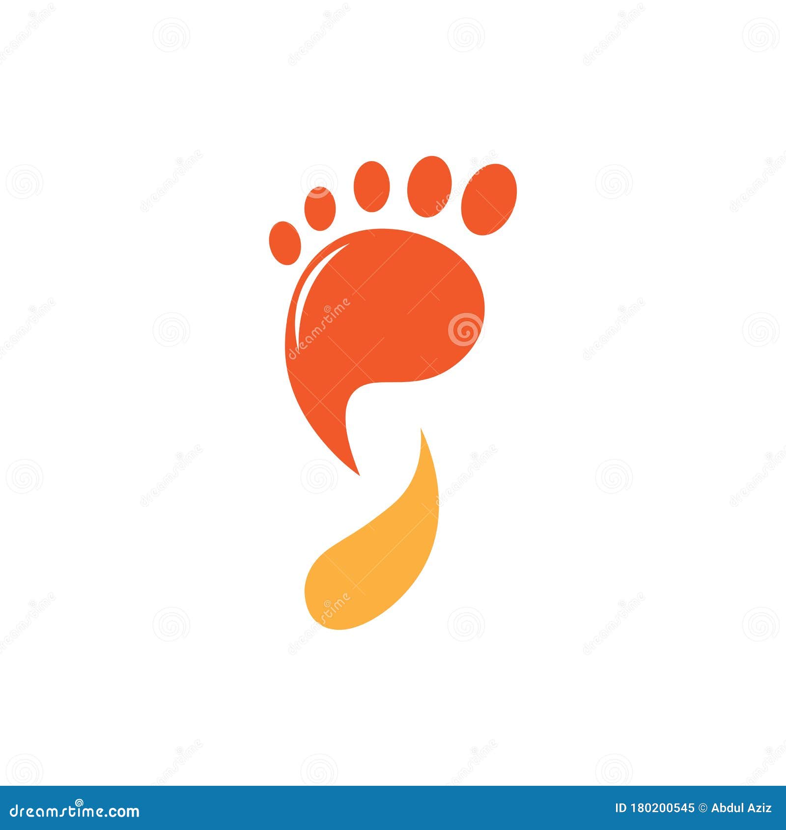 Foot Illustration Logo Vector Stock Vector - Illustration of footstep ...