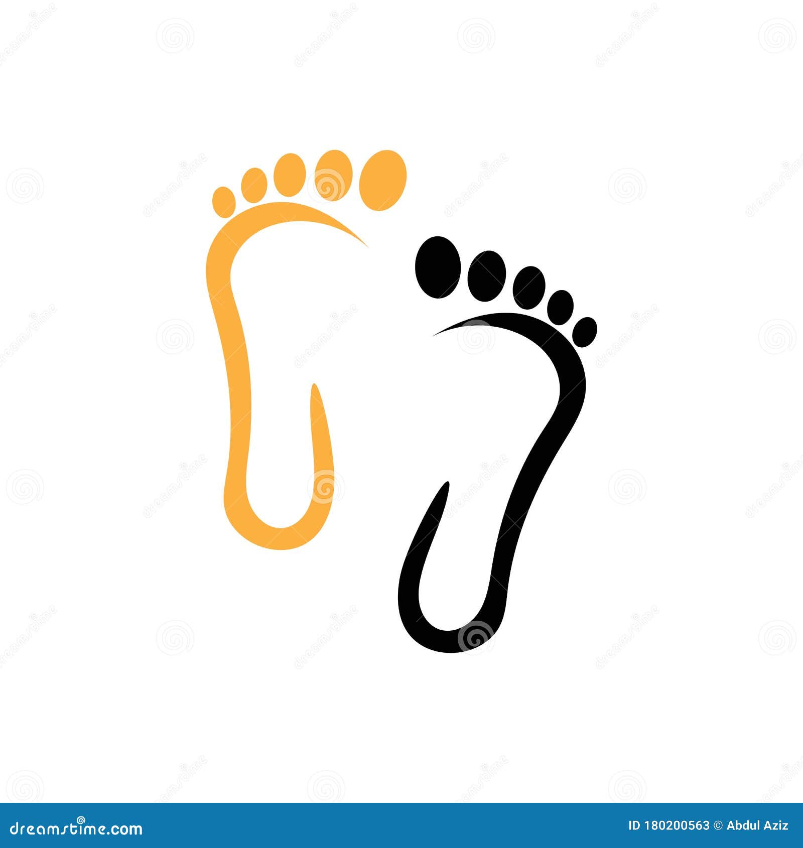 Foot Illustration Logo Vector Stock Vector - Illustration of barefoot ...