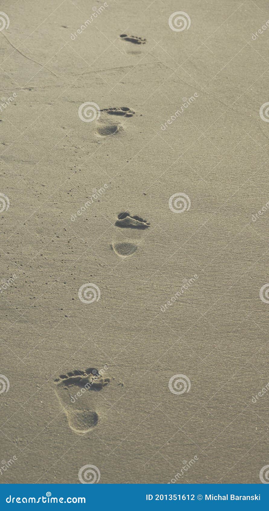 Foot Imprints on a Sandy Beach Stock Photo - Image of imprint, tropical ...