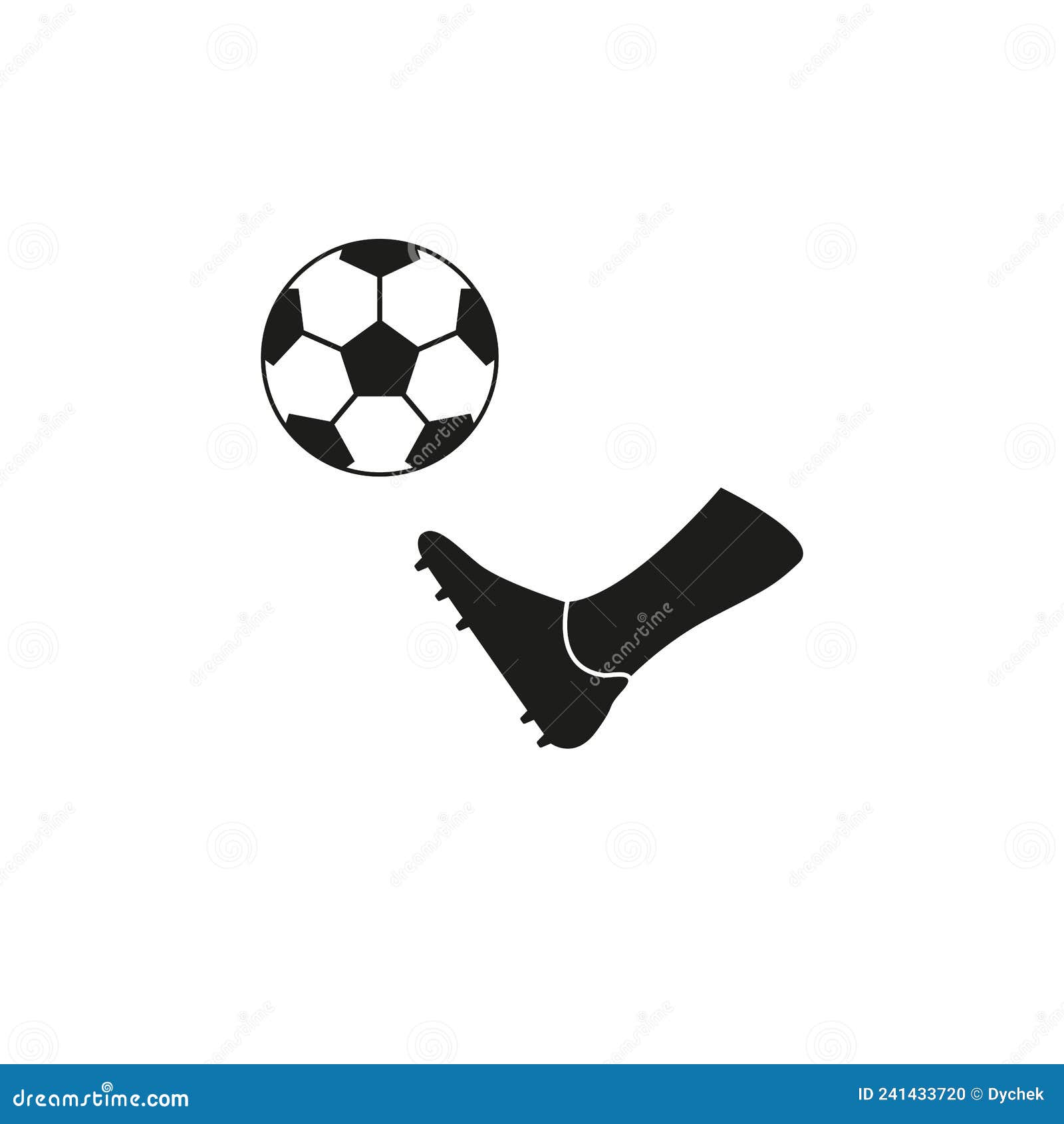 Foot Kicking Soccer Ball Form Lines, Triangles And Particle Style ...