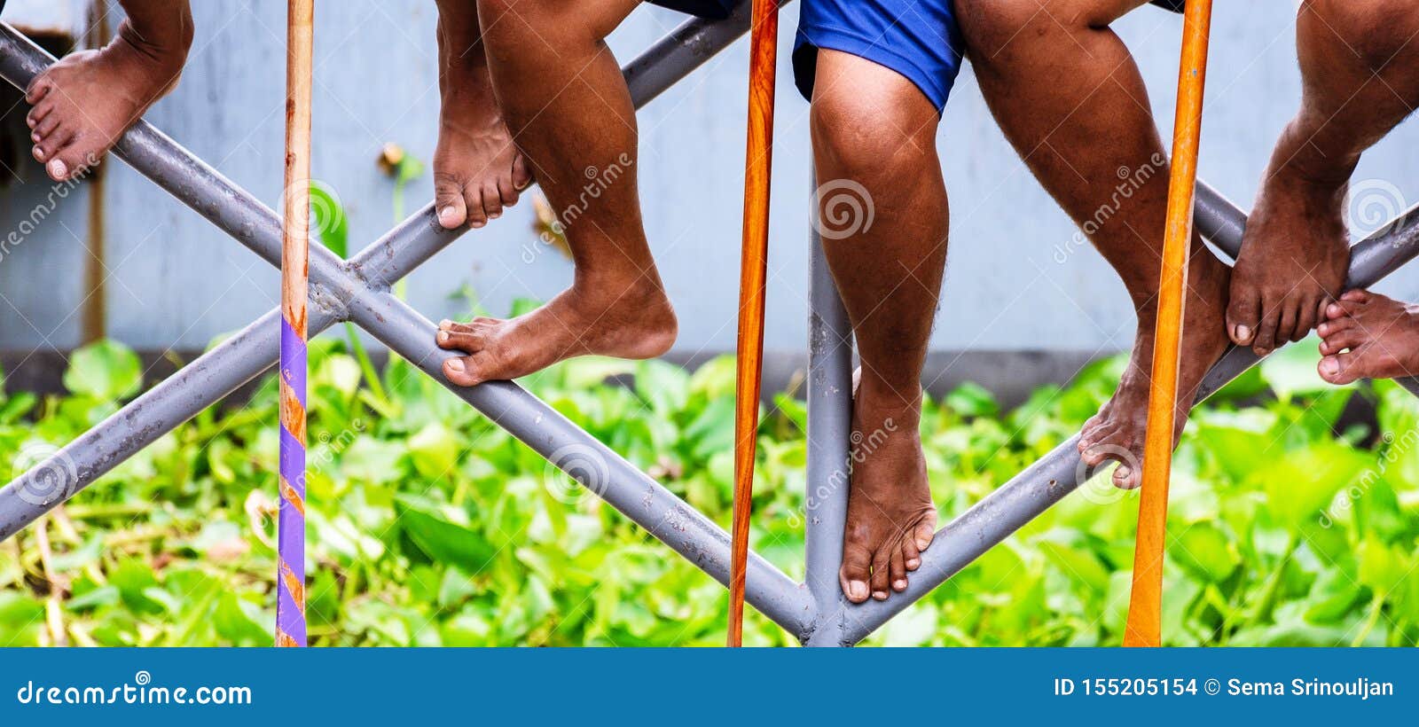 Foot of a Laborer at Construction Site. Stock Photo - Image of foot ...