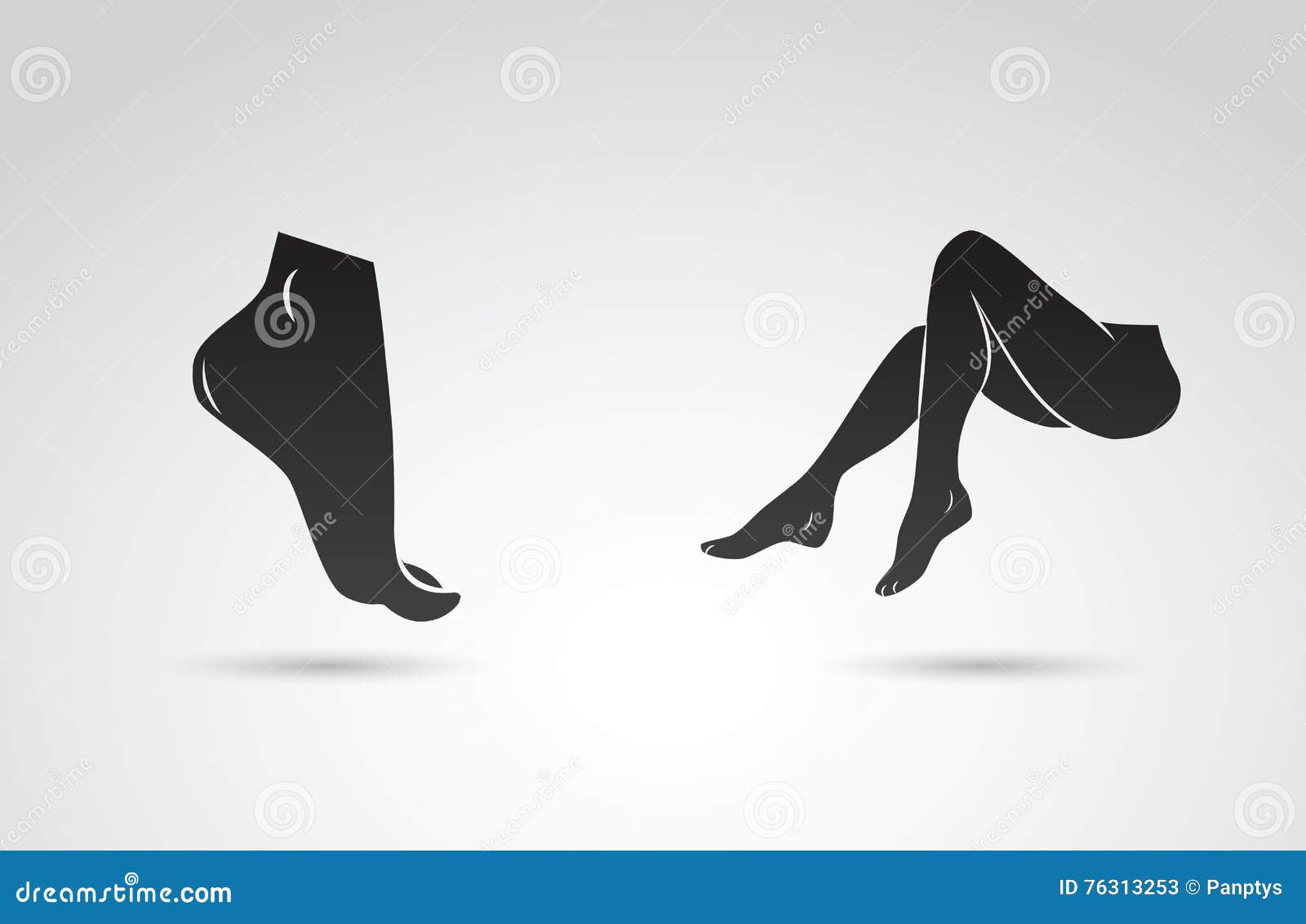 Foot and leg symbols. stock vector. Illustration of cartoon - 76313253