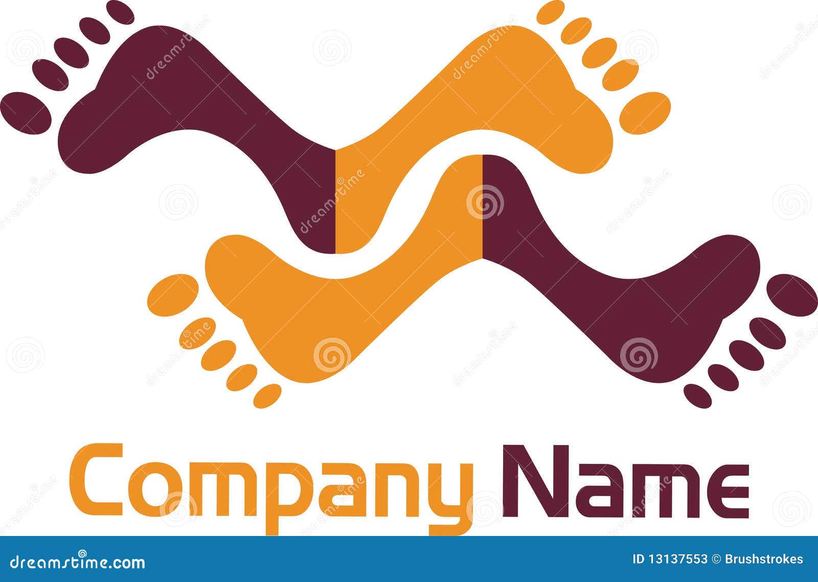 Foot logo stock illustration. Illustration of idea, colours - 13137553