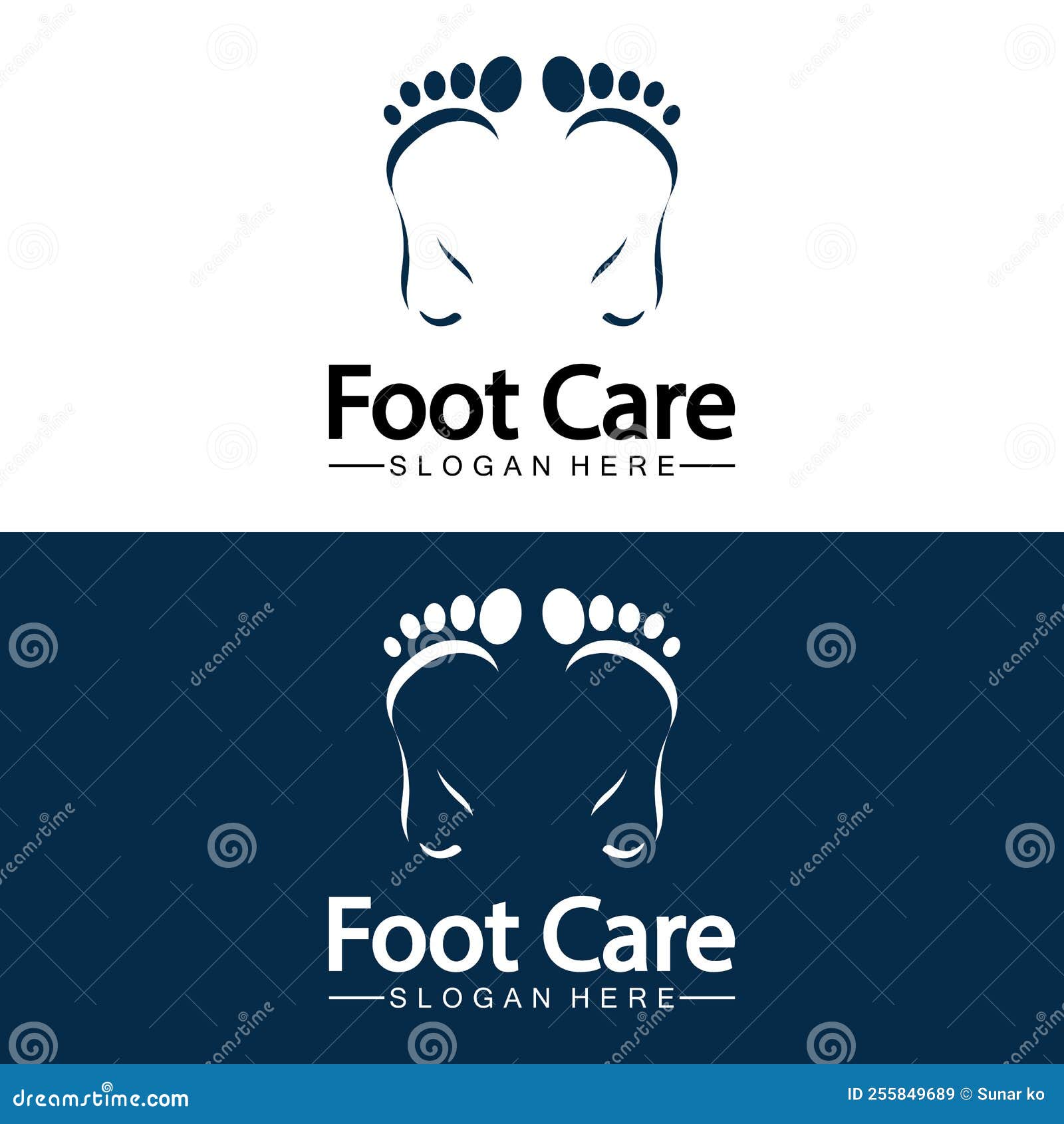 Foot Logo Design Vector Template Stock Vector - Illustration of step ...