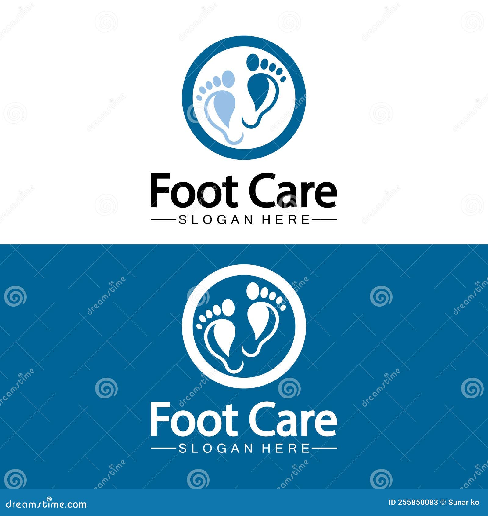 Foot Logo Design Vector Template Stock Illustration - Illustration of ...