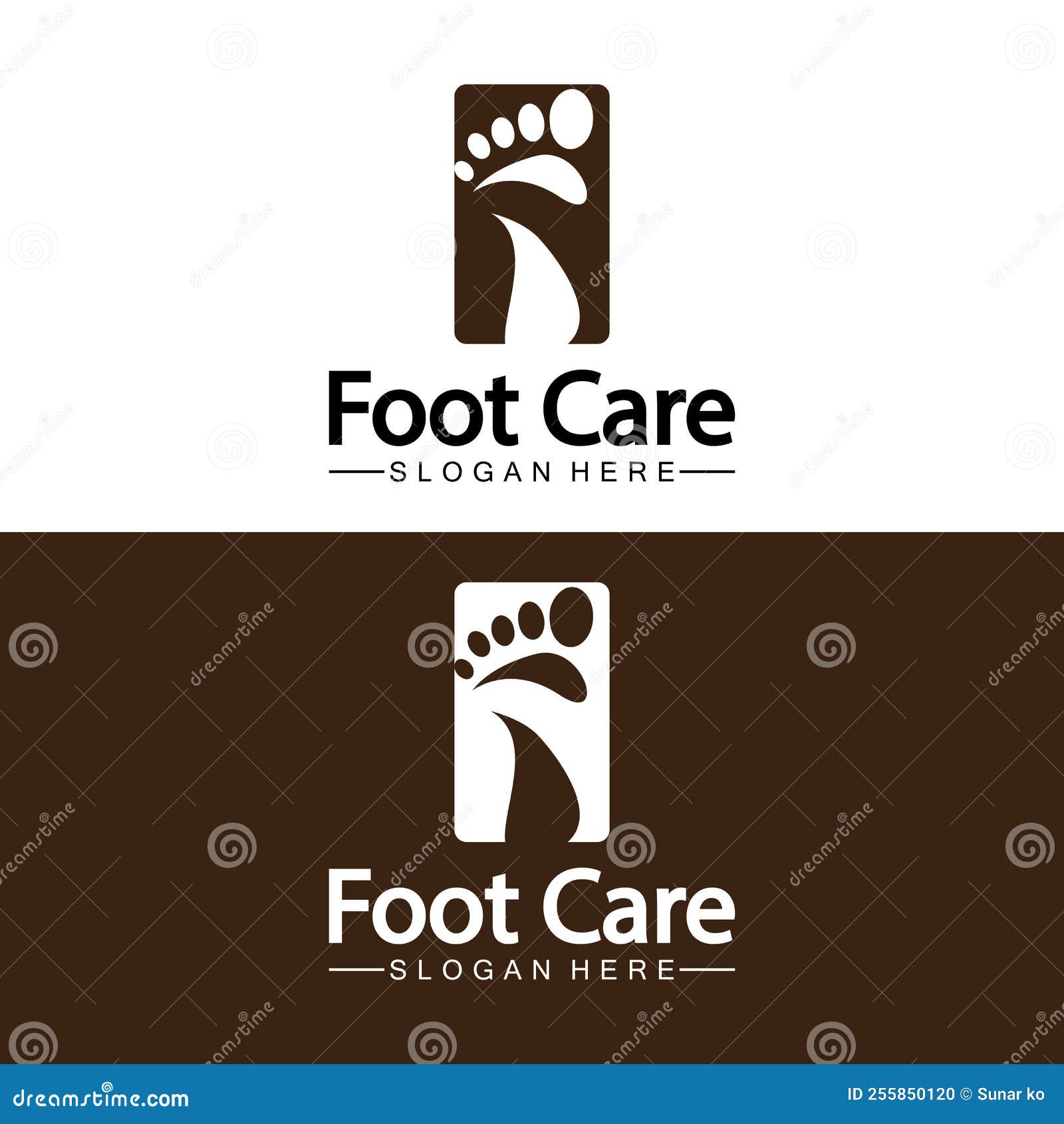 Foot Logo Design Vector Template Stock Illustration - Illustration of ...