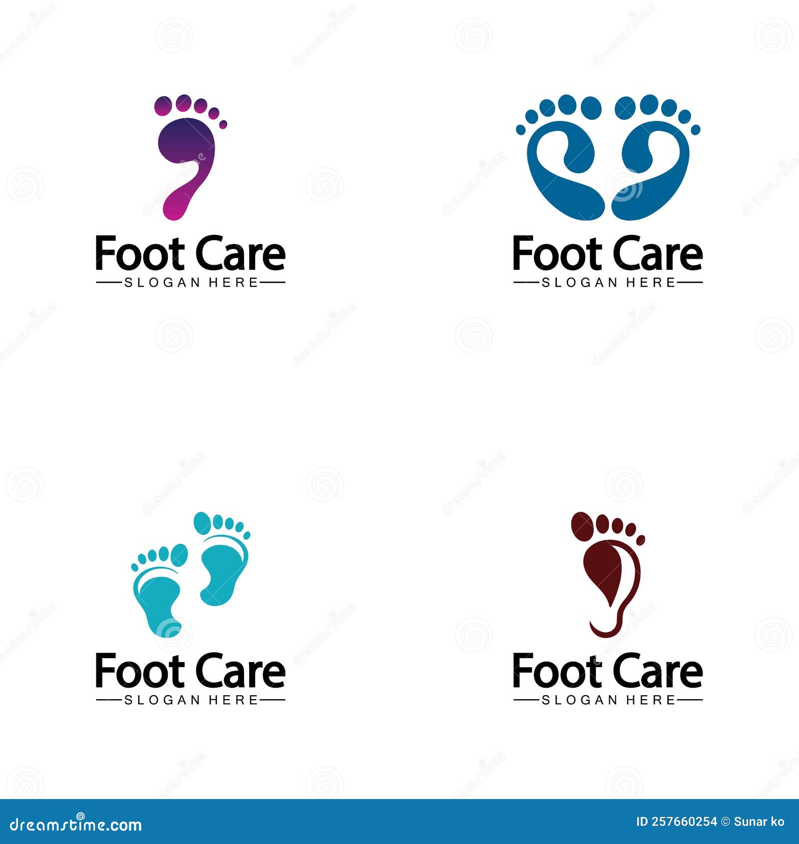 Foot Logo Design Vector Template Stock Illustration - Illustration of ...
