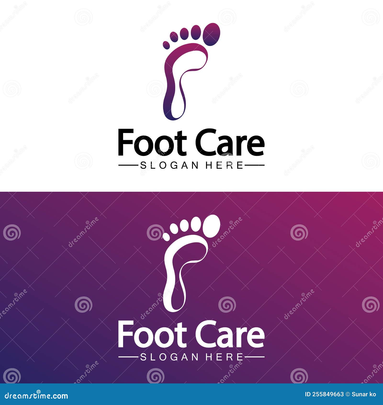 Foot Logo Design Vector Template Stock Vector - Illustration of ...