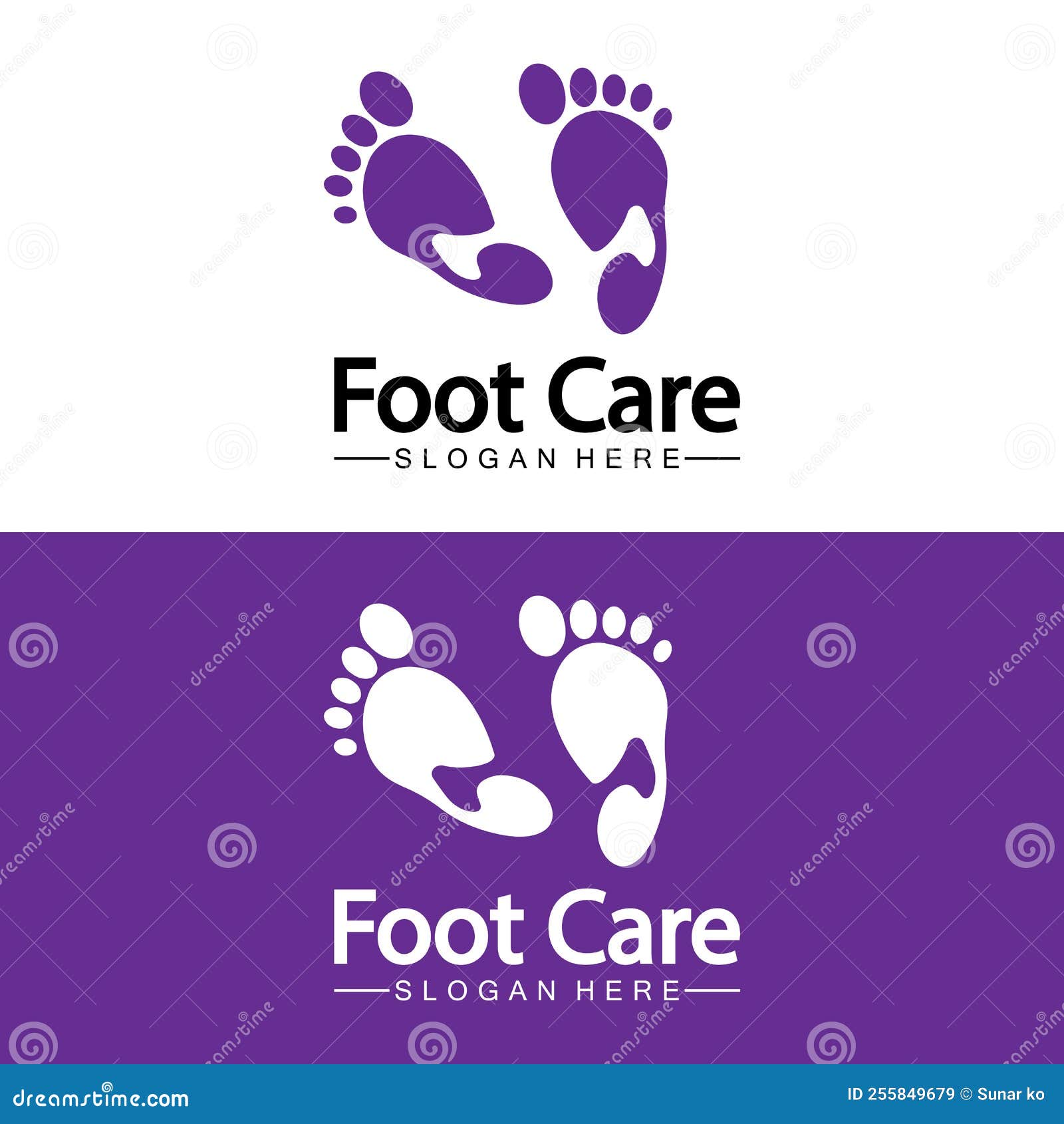 Foot Logo Design Vector Template Stock Vector - Illustration of love ...