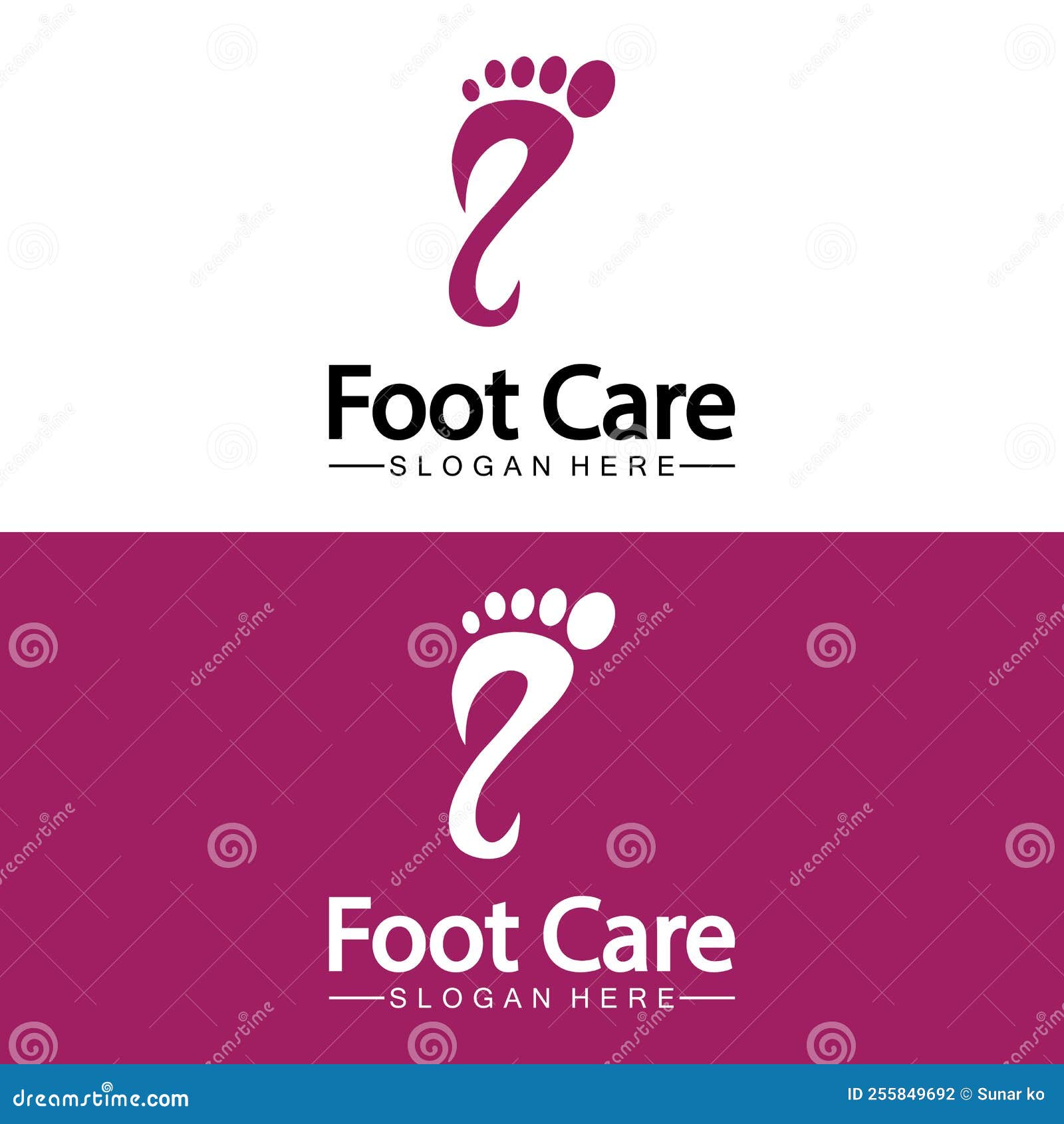 Foot Logo Design Vector Template Stock Vector - Illustration of design ...