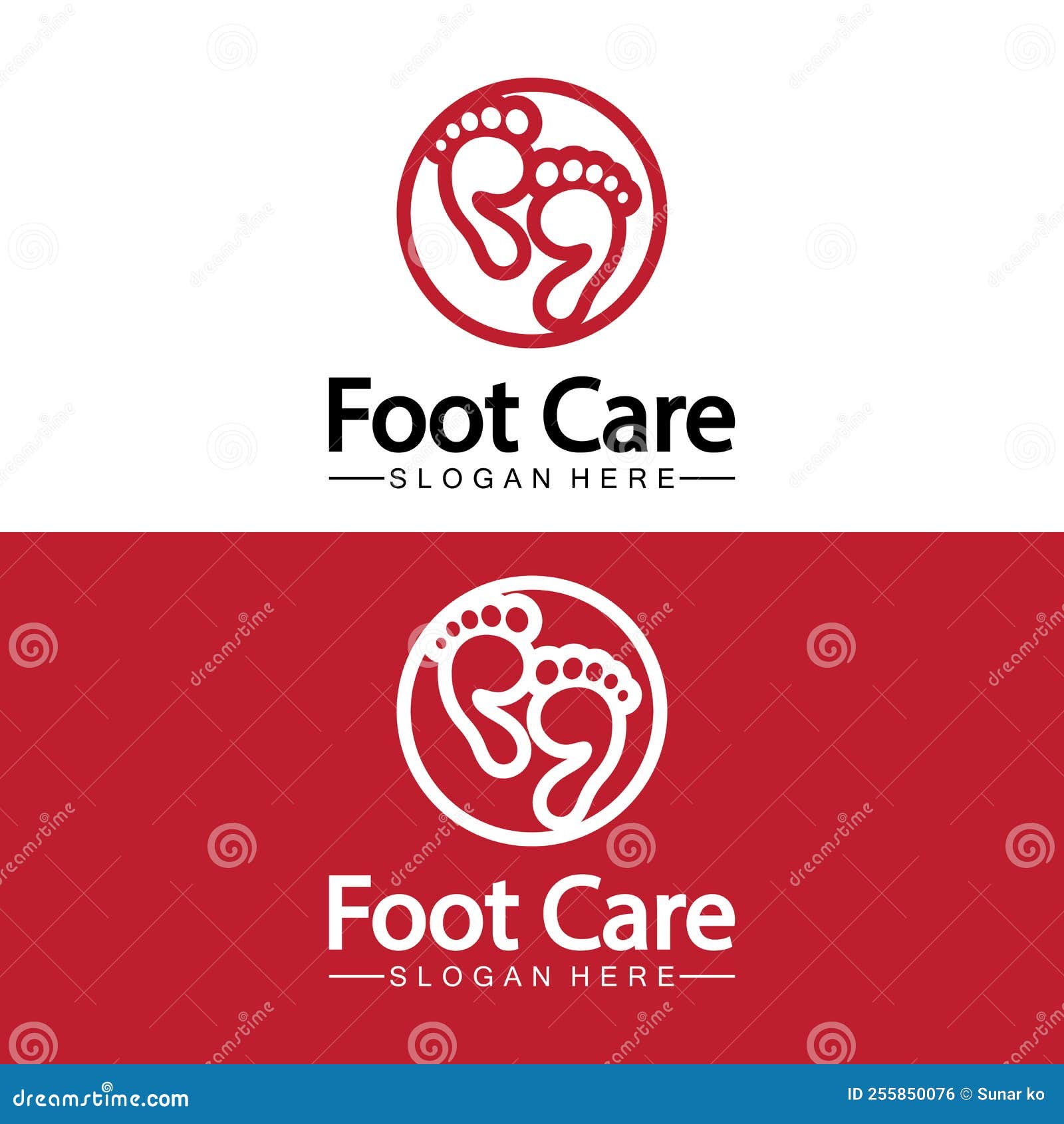 Foot Logo Design Vector Template Stock Illustration - Illustration of ...