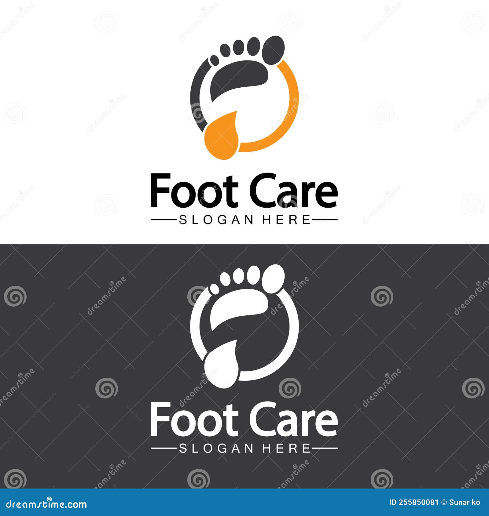 Foot Logo Design Vector Template Stock Illustration - Illustration of ...