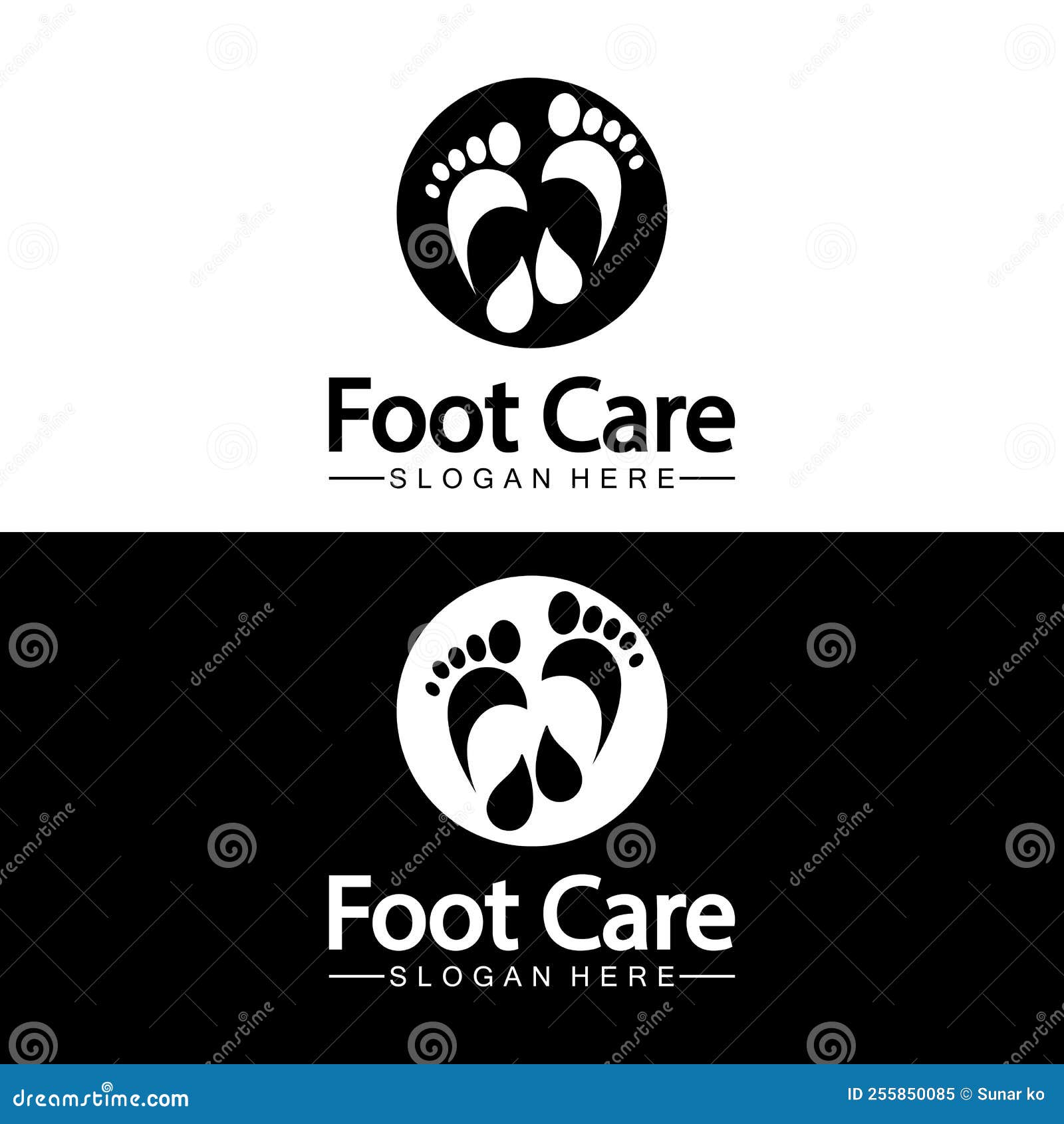 Foot Logo Design Vector Template Stock Illustration - Illustration of ...