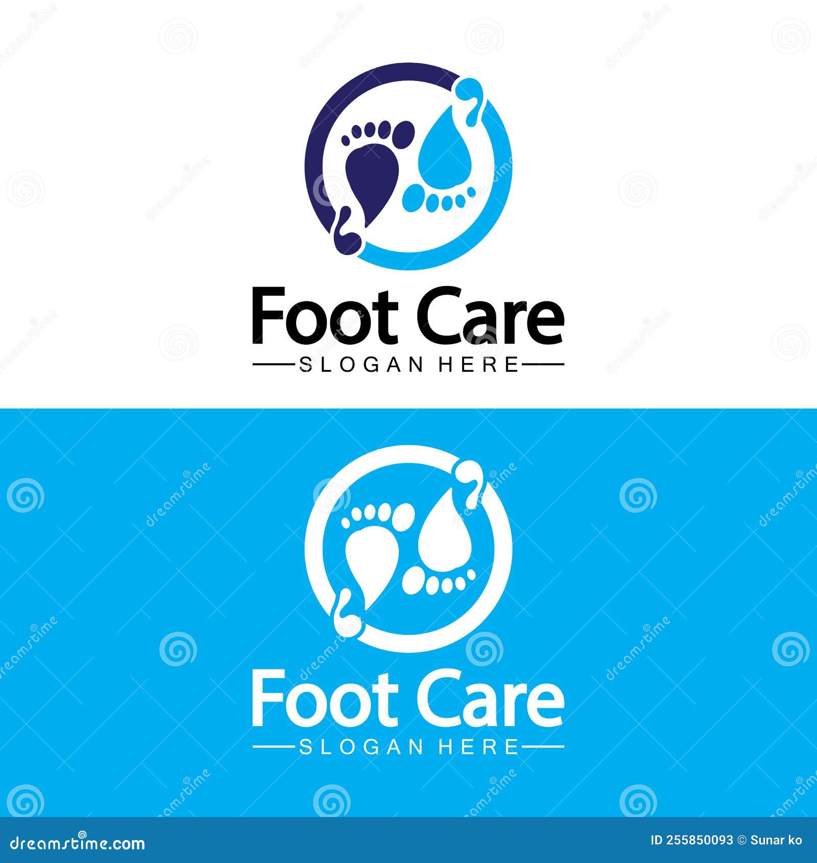 Foot Logo Design Vector Template Stock Illustration - Illustration of ...