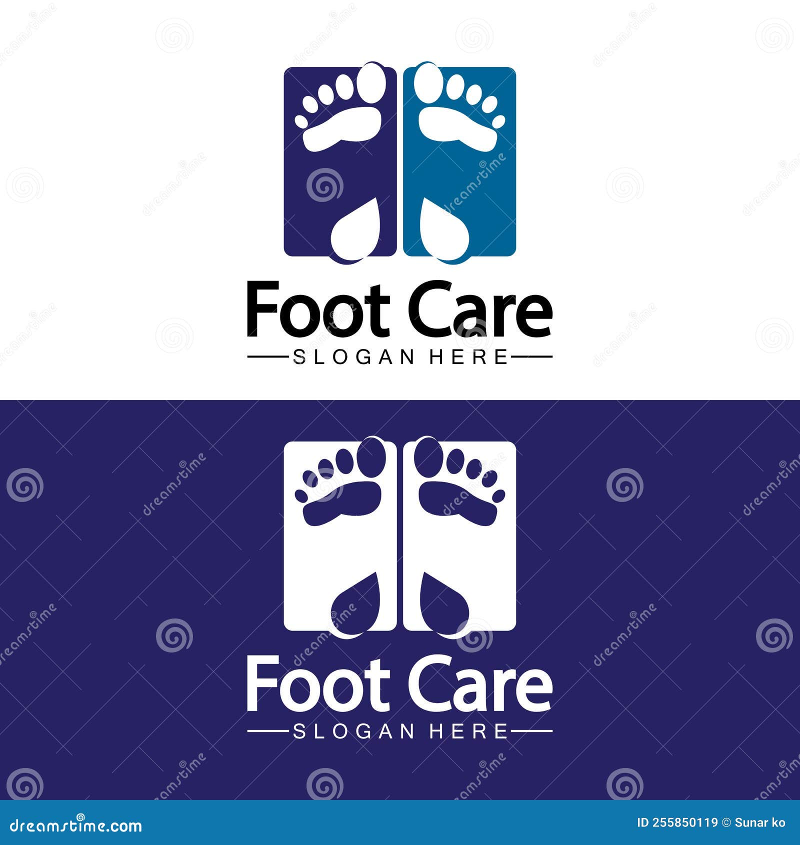 Foot Logo Design Vector Template Stock Illustration - Illustration of ...