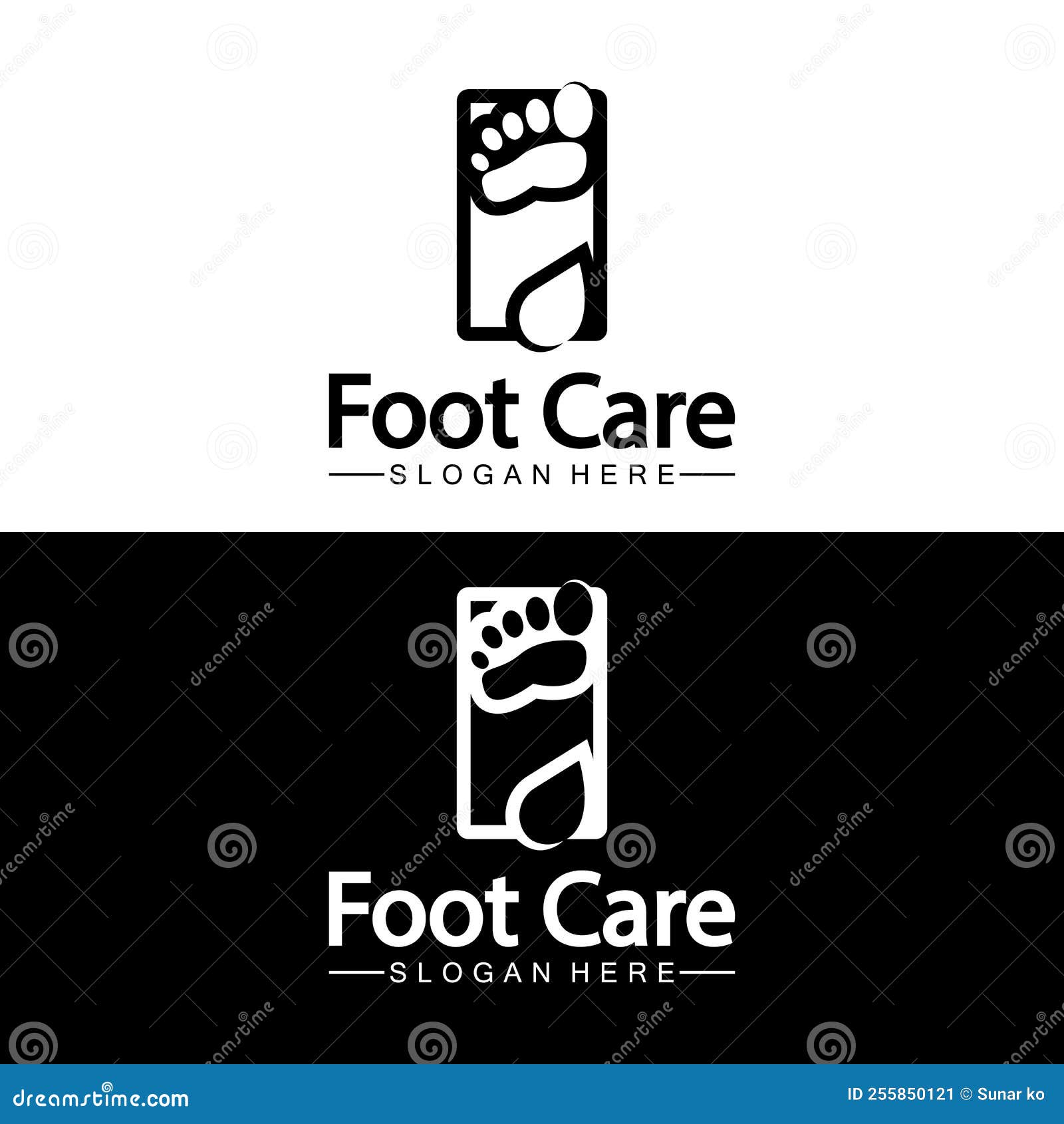 Foot Logo Design Vector Template Stock Illustration - Illustration of ...