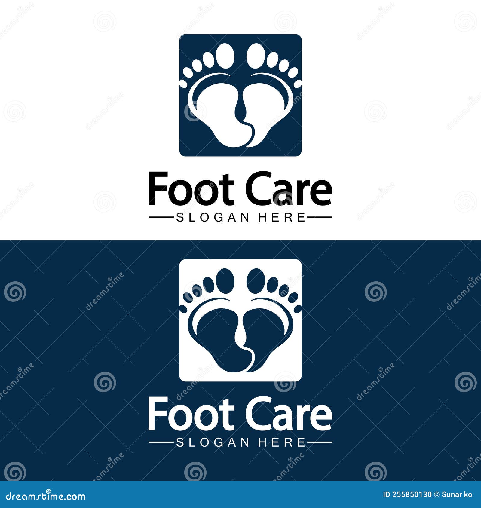 Foot Logo Design Vector Template Stock Illustration - Illustration of ...