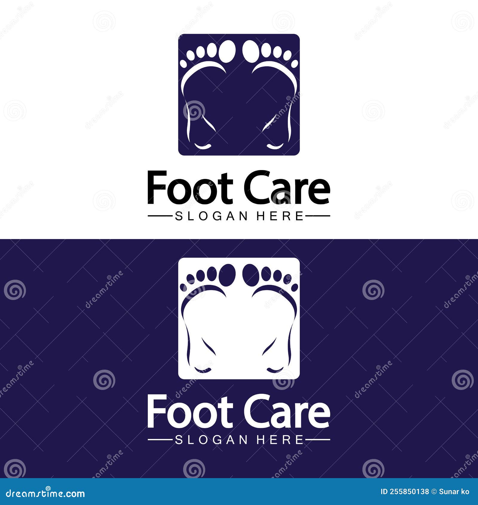 Foot Logo Design Vector Template Stock Illustration - Illustration of ...