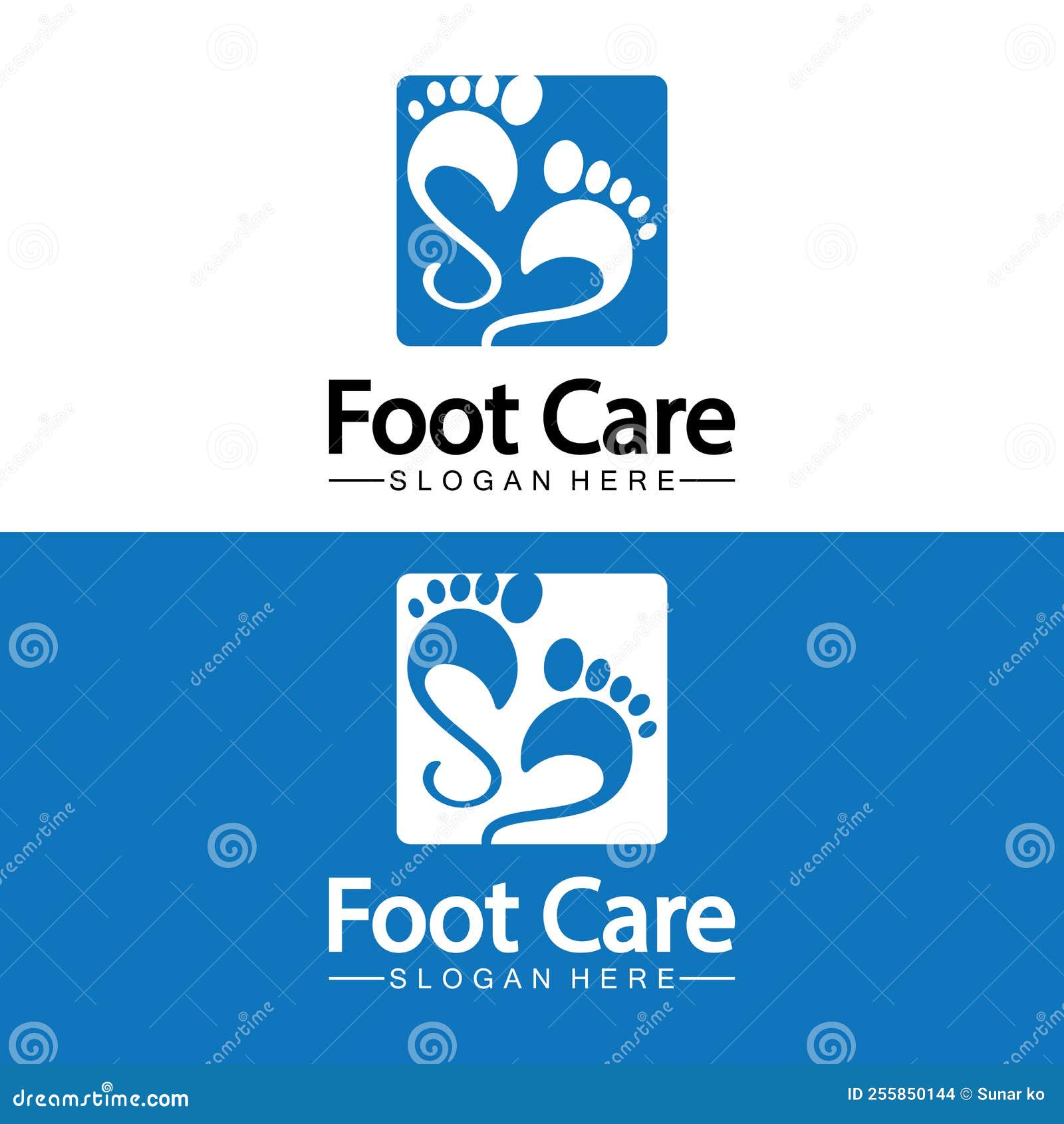 Foot Logo Design Vector Template Stock Illustration - Illustration of ...