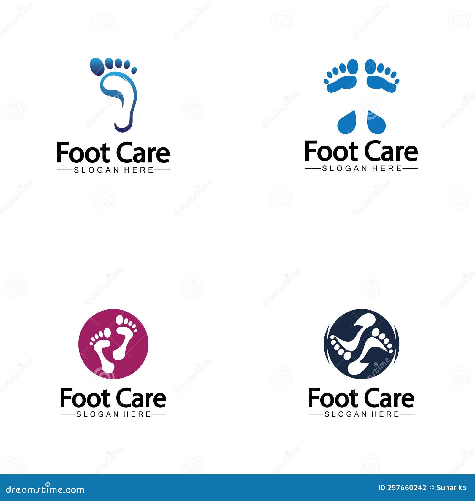 Foot Logo Design Vector Template Stock Illustration - Illustration of ...
