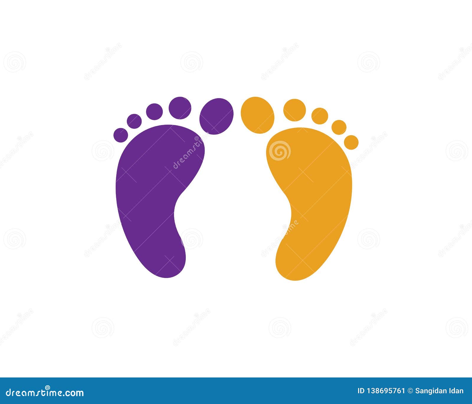 Foot logo icon vector stock vector. Illustration of sign - 138695761
