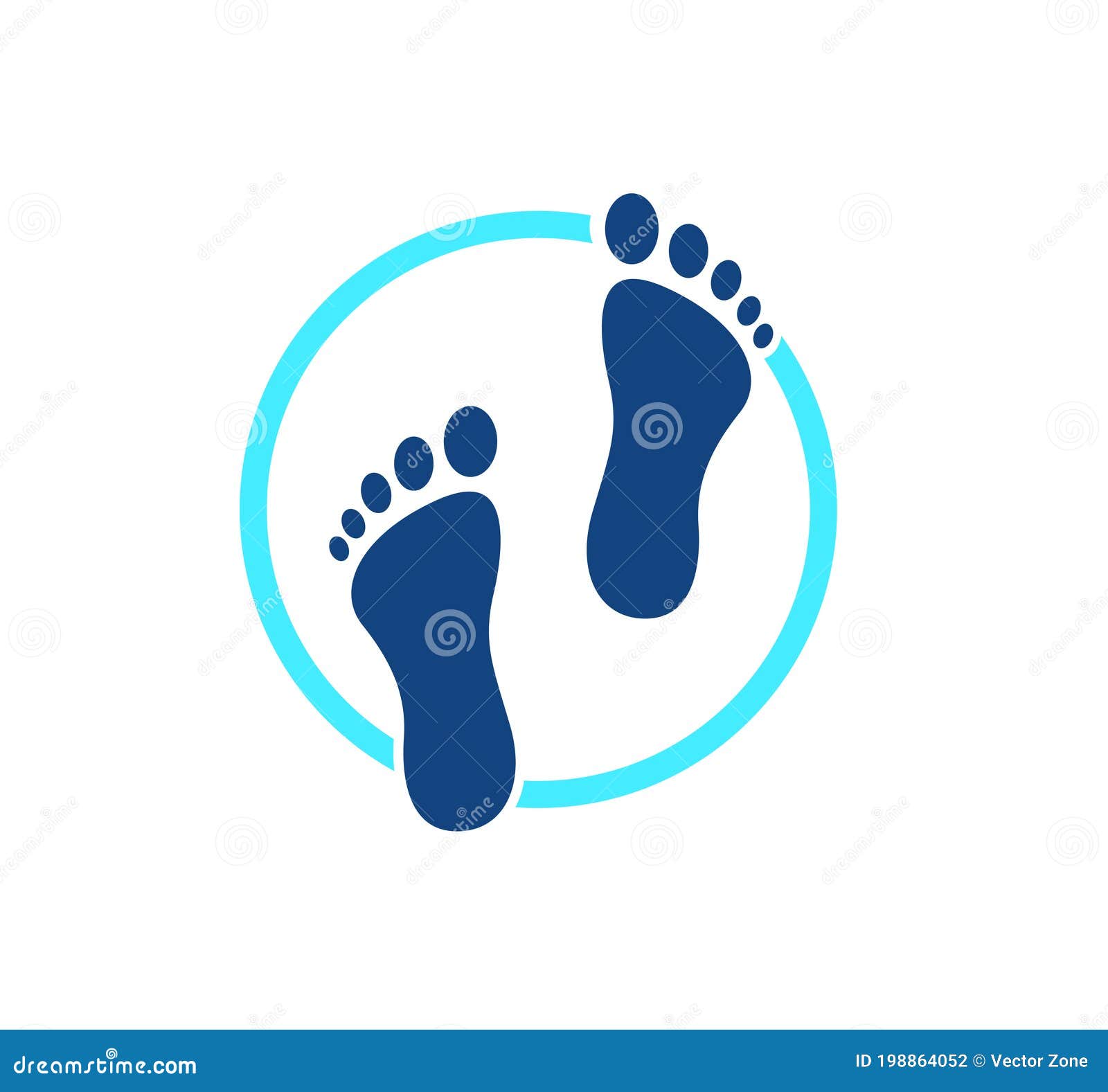 Foot logo vector. stock vector. Illustration of abstract - 198864052