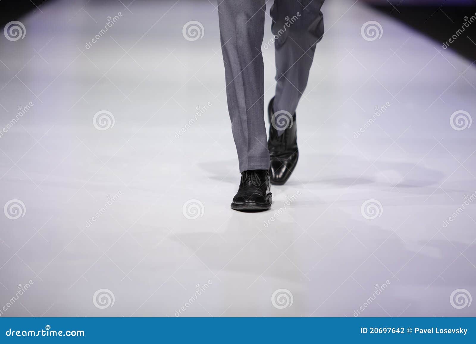 Foot of Male Model on Catwalk Stock Photo - Image of elegance, fashion ...