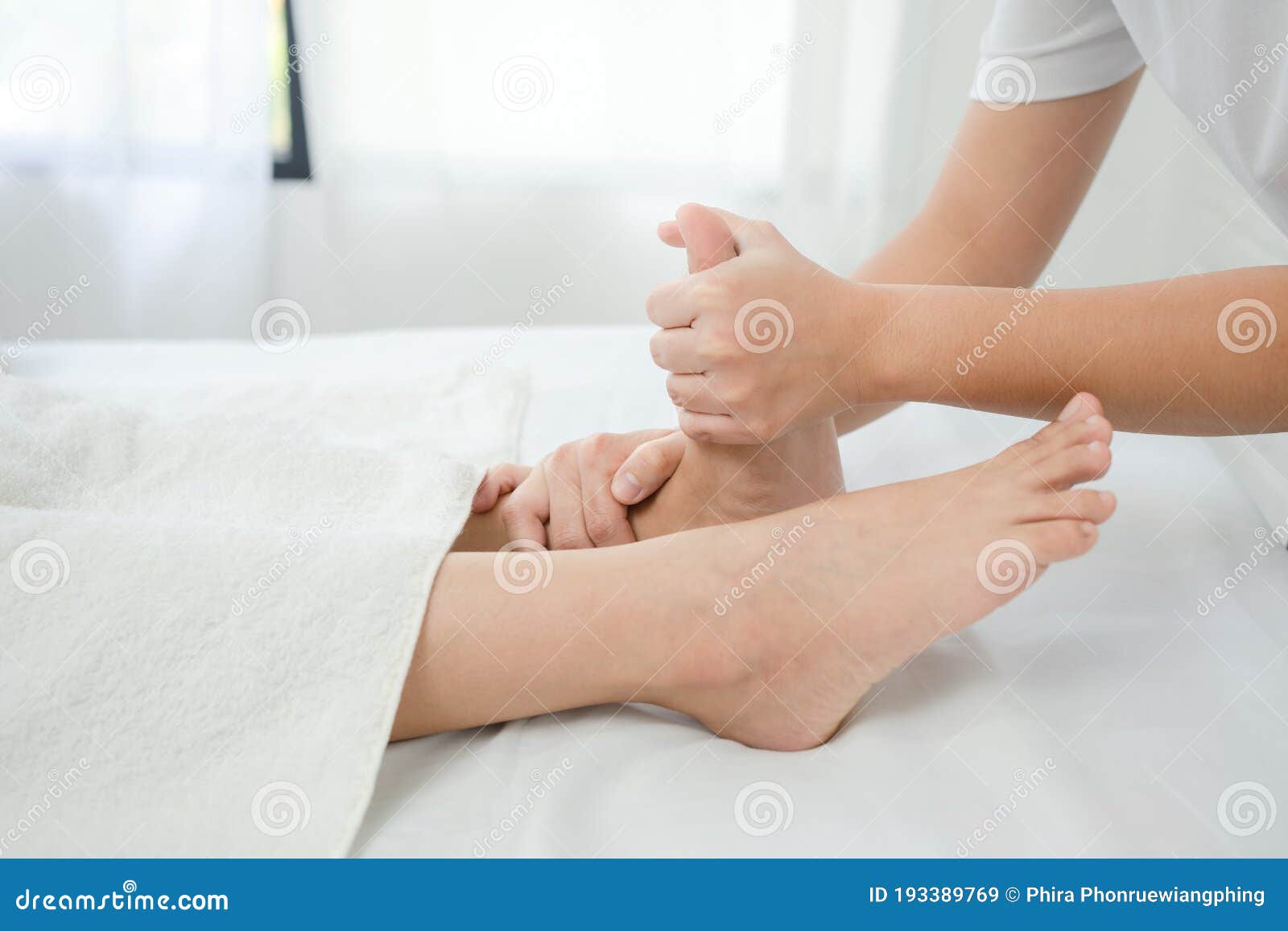 Foot Massage in a Health Spa Salon Stock Image - Image of hotel ...