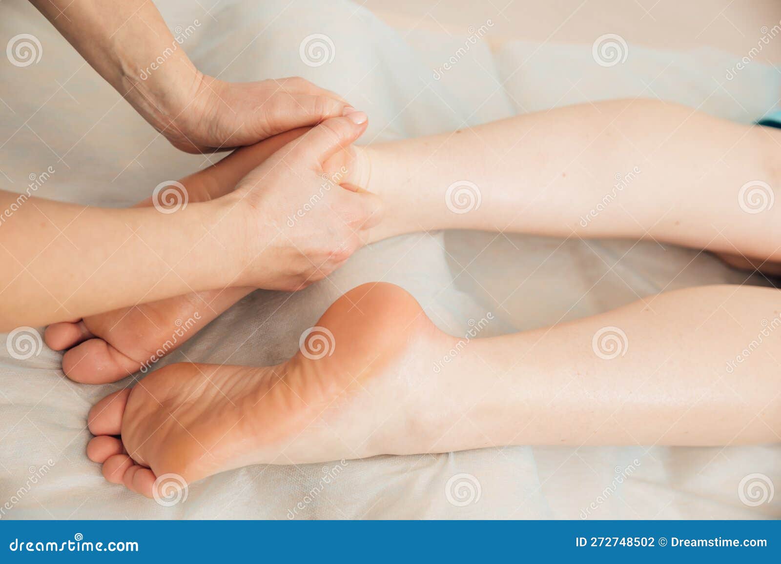 Foot Massage of the Heels Healing in the Office Stock Photo - Image of ...