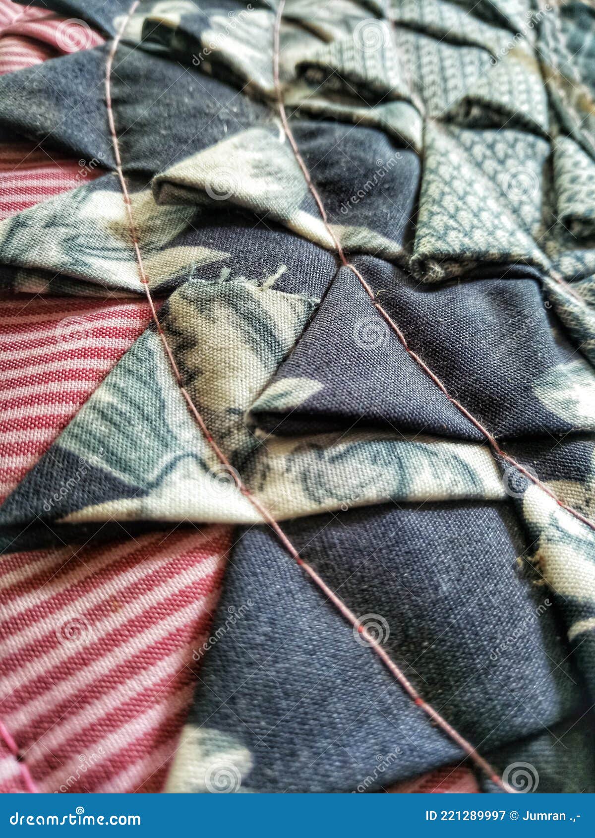 A Foot Mat Made of Home-made Fabric. Stock Image - Image of flower ...