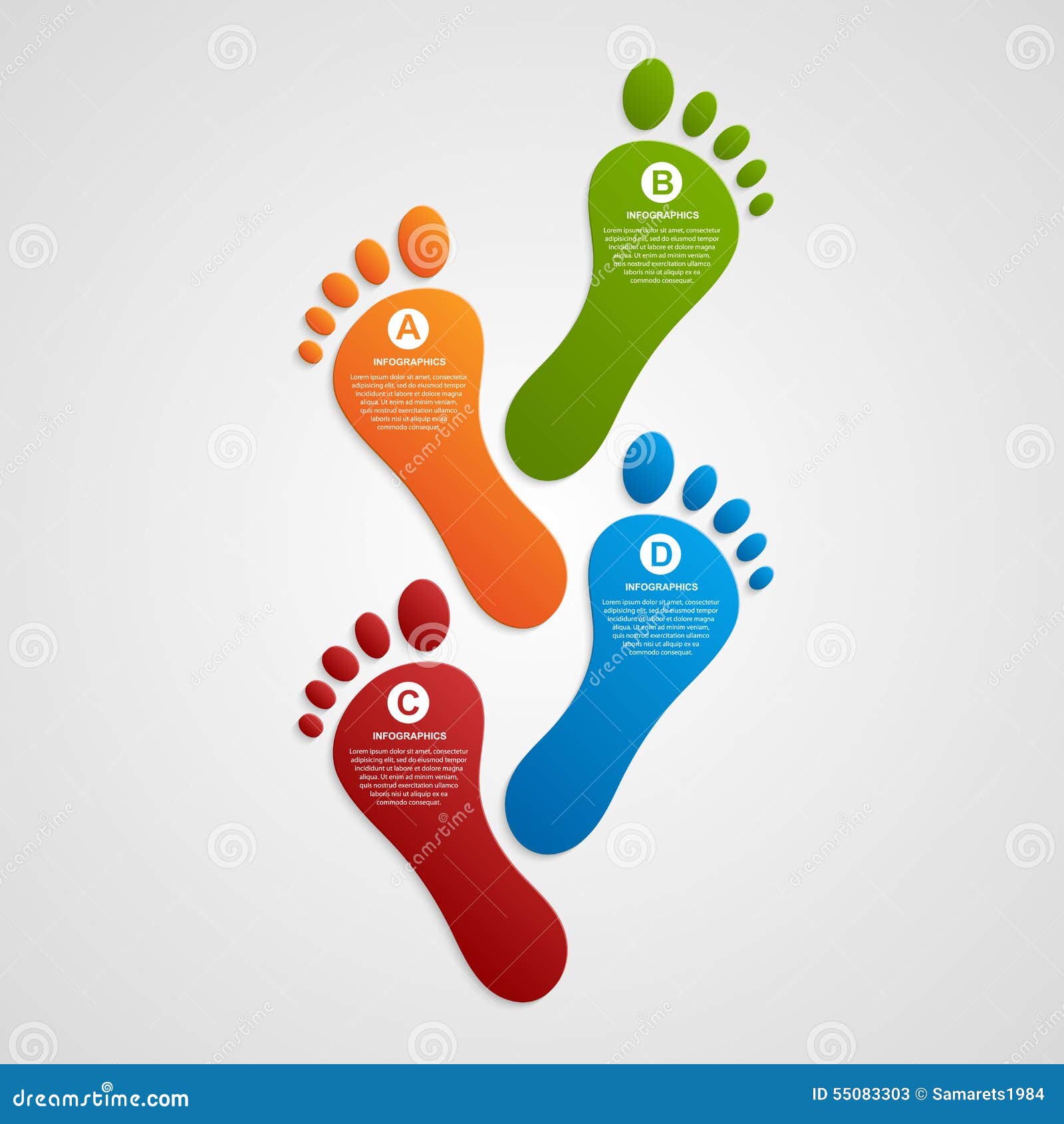 Foot Modern Design Template Infographics. Cartoon Vector ...