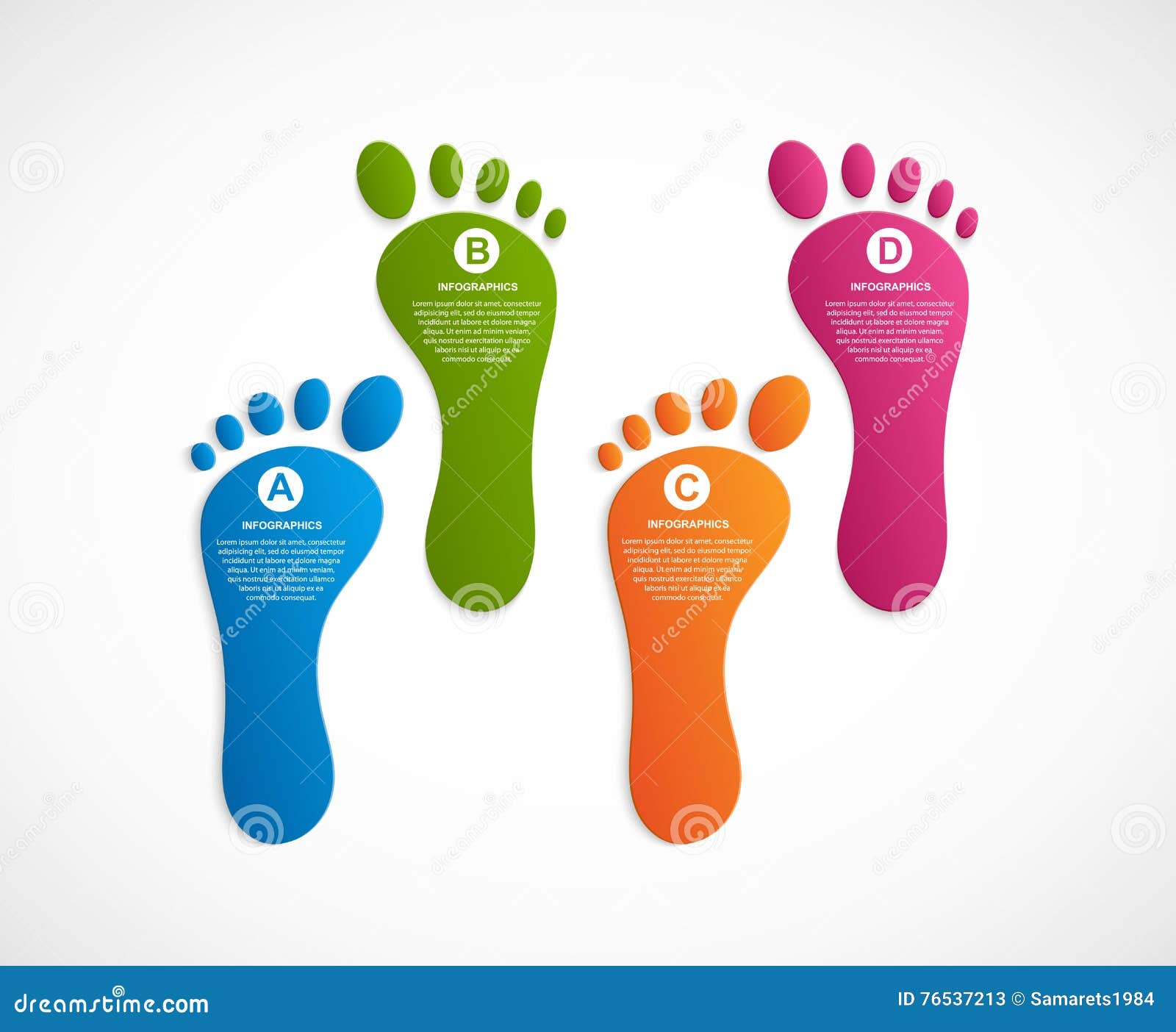Foot Modern Design Template Infographics. Stock Vector - Illustration ...
