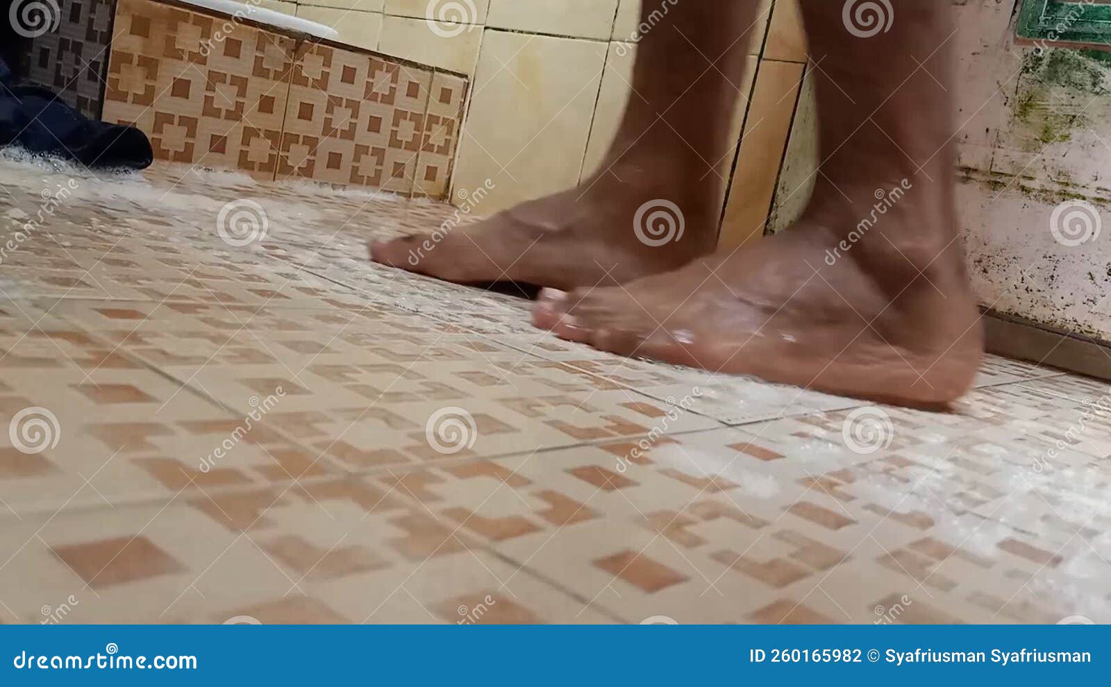 Walking on the Slippery Bathroom Floor Stock Footage - Video of city ...